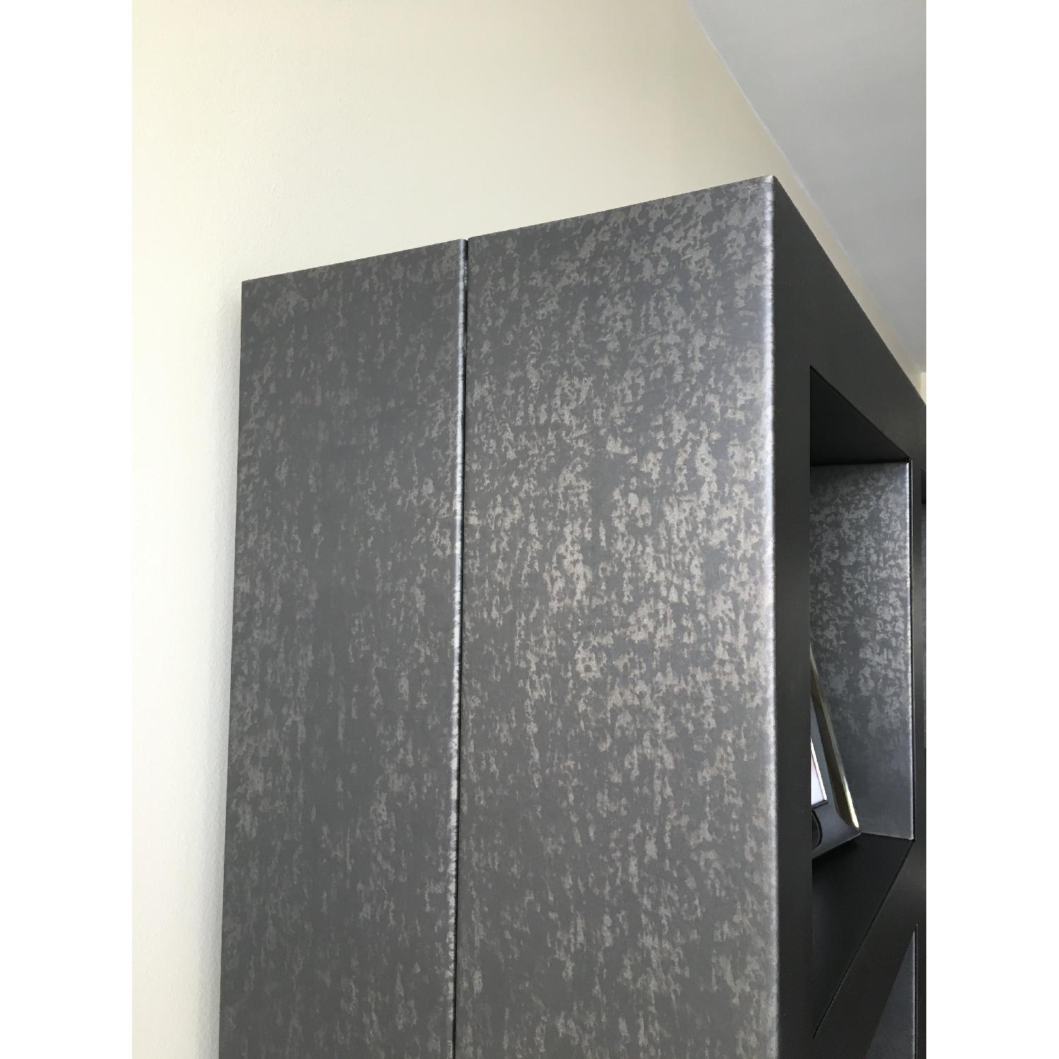 Crate & Barrel Shadow Box Tower Metal Bookcase - 2 Available - AptDeco