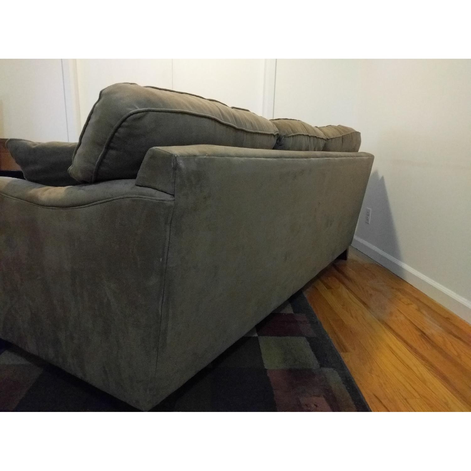 Bloomingdale's Bauhaus Beige Microfiber Sofa - AptDeco