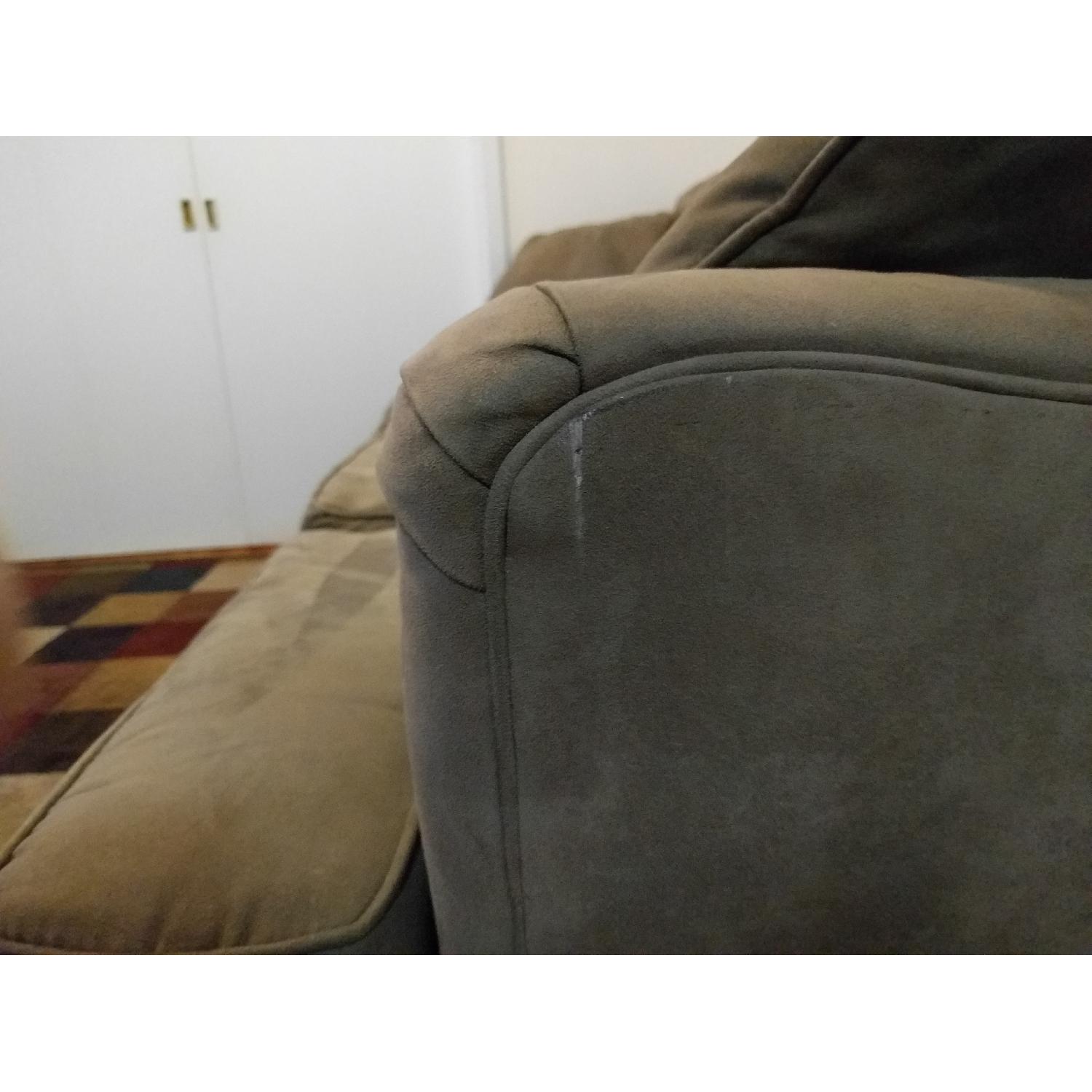 Bloomingdale's Bauhaus Beige Microfiber Sofa - AptDeco