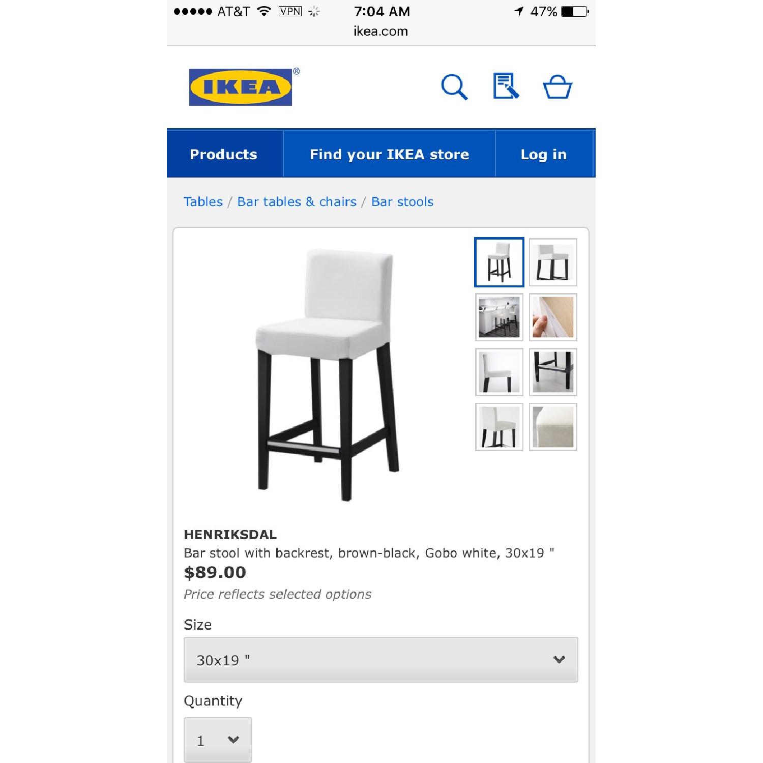 Ikea Henriksdal Bar Stools - Set of 3 - AptDeco