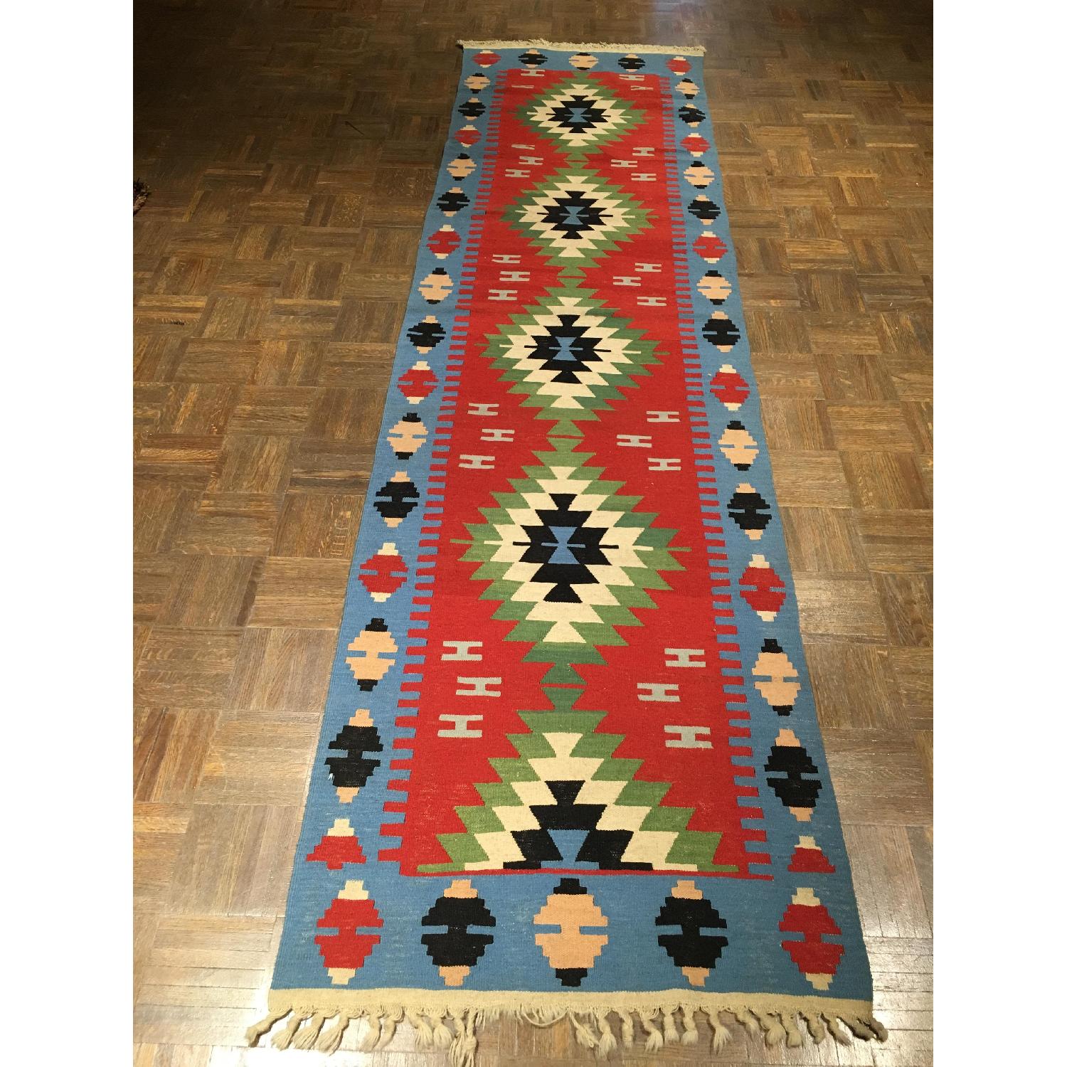 Handmade Turkish Kilim Runner AptDeco handmade-turkish-kilim-runner-aptdeco