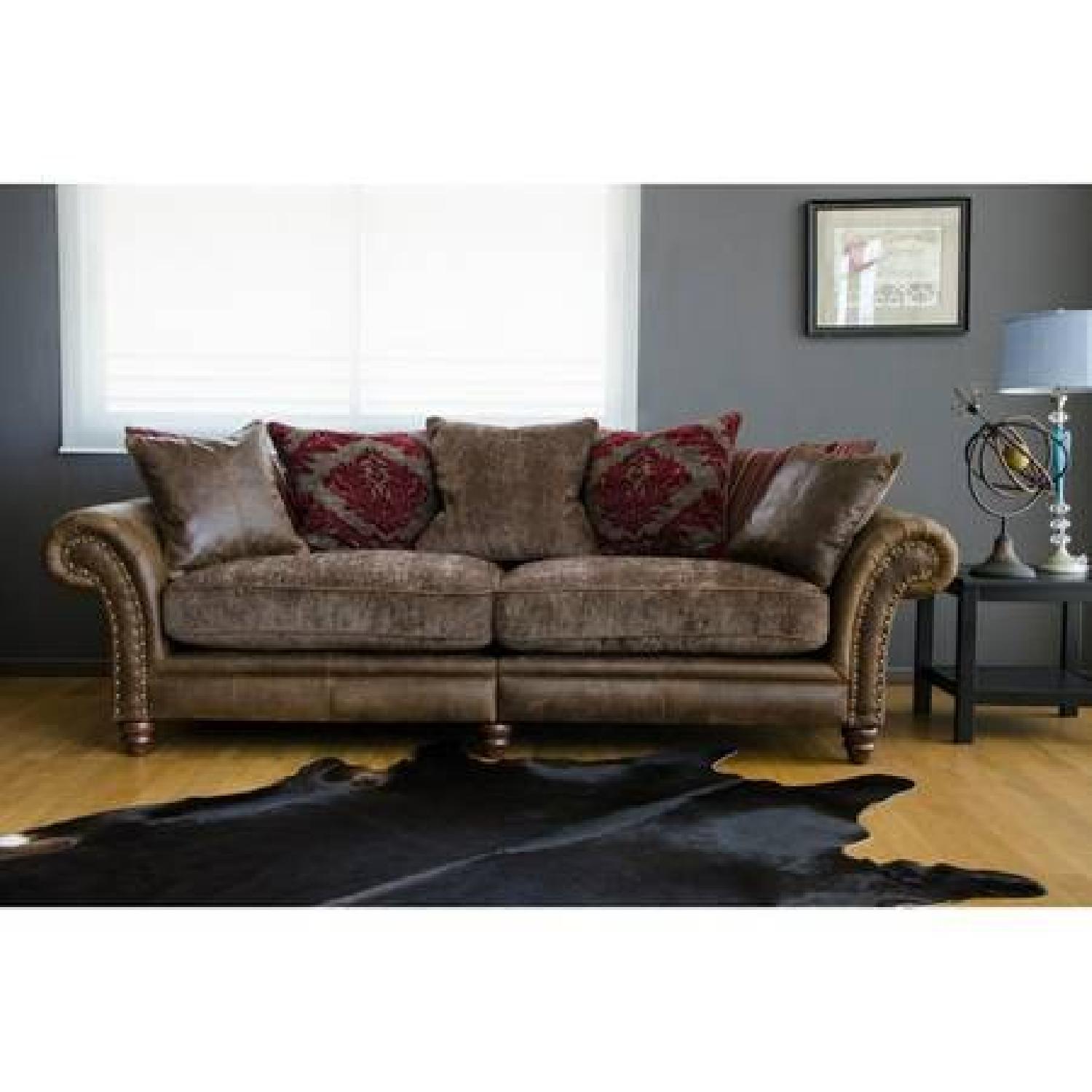 Victorian-Inspired Leather Sofa - AptDeco
