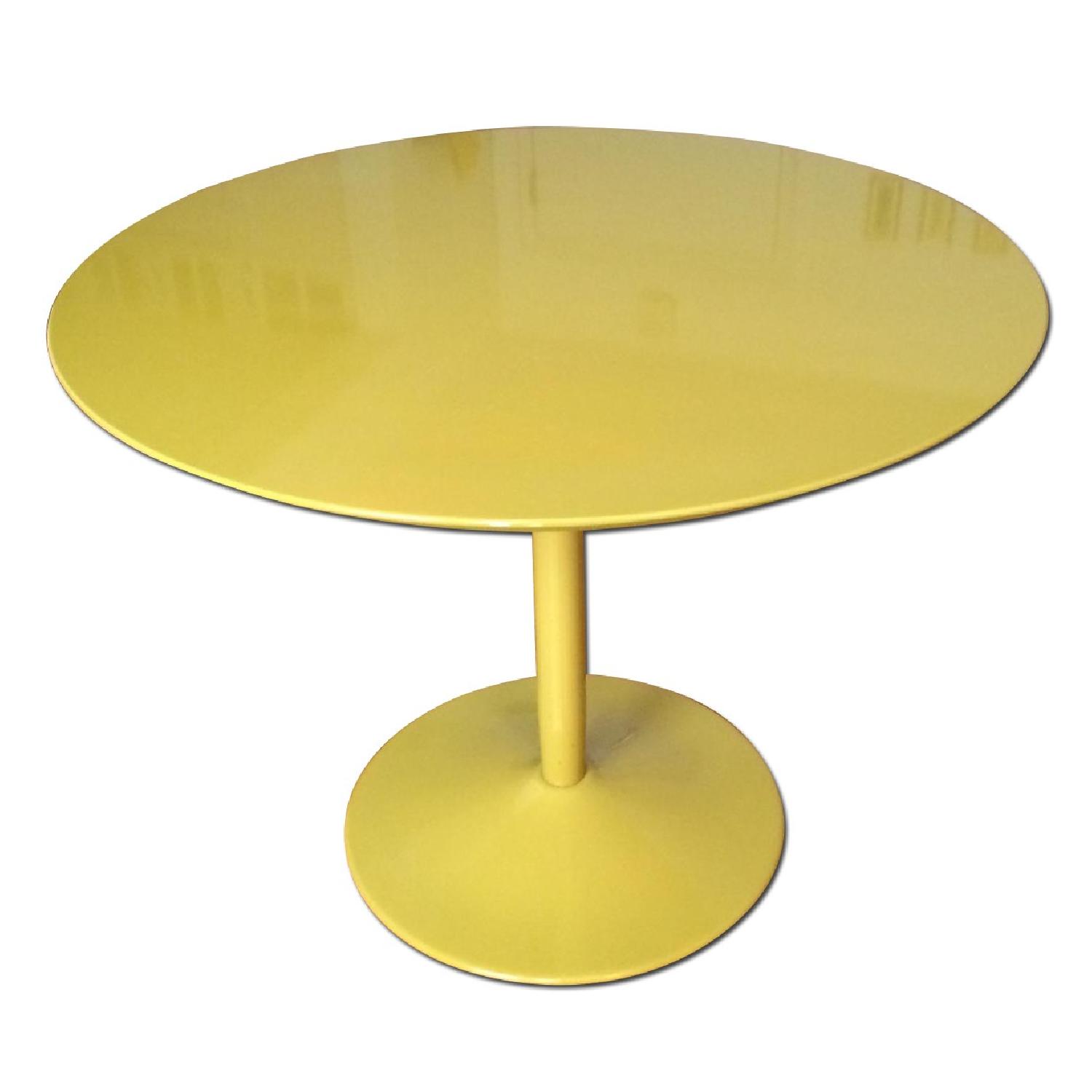 CB2 Yellow Tulip-Bottom Dining Table - AptDeco