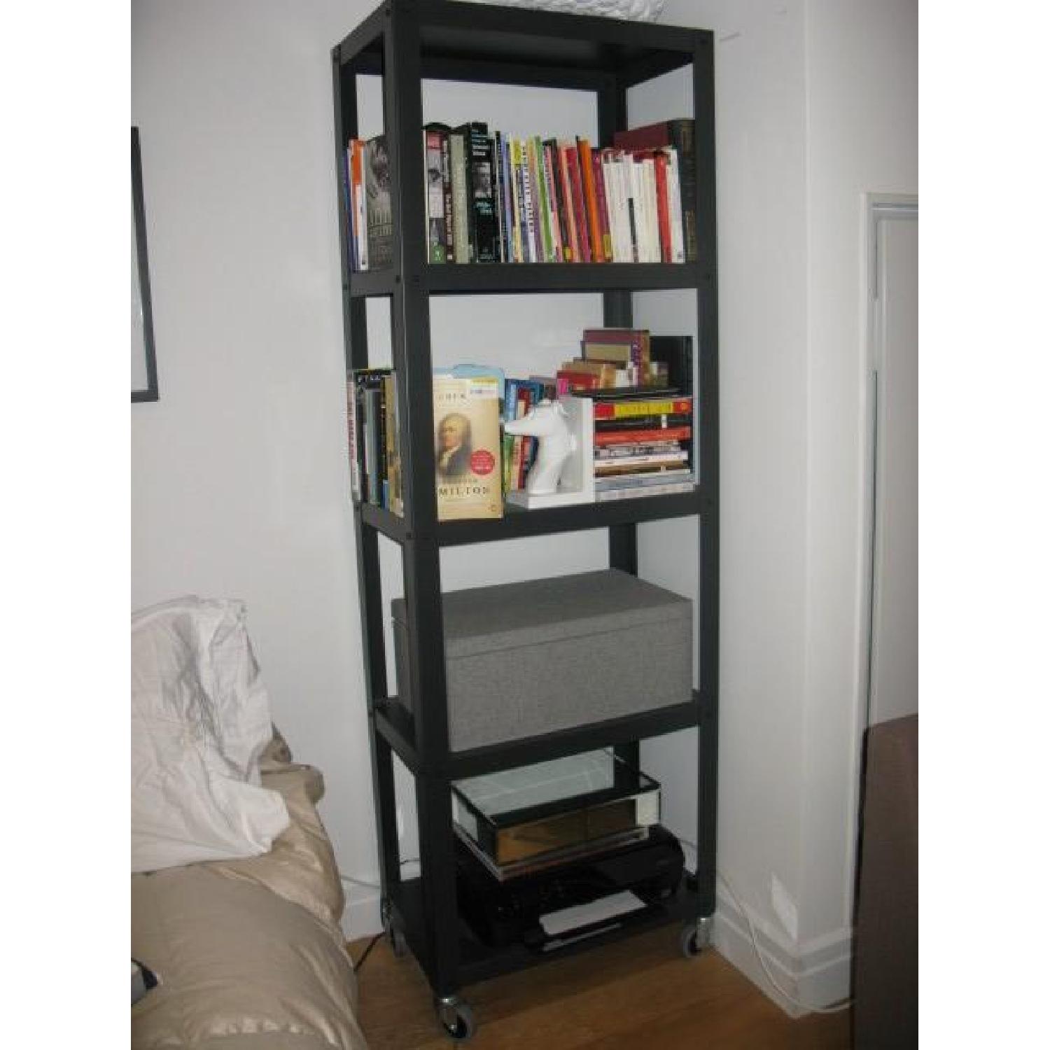 CB2 Go-Kart Carbon 5-Shelf Bookcase - AptDeco