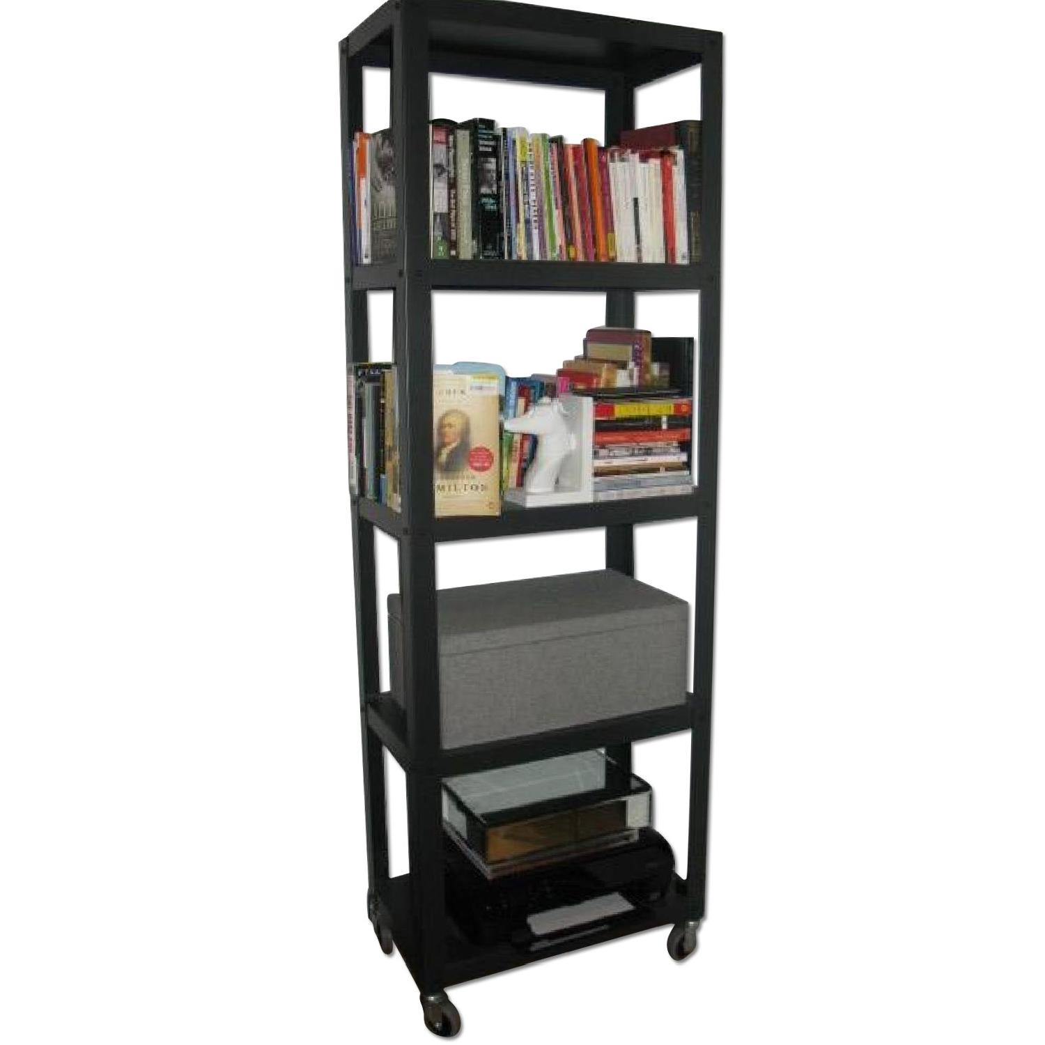CB2 Go-Kart Carbon 5-Shelf Bookcase - AptDeco
