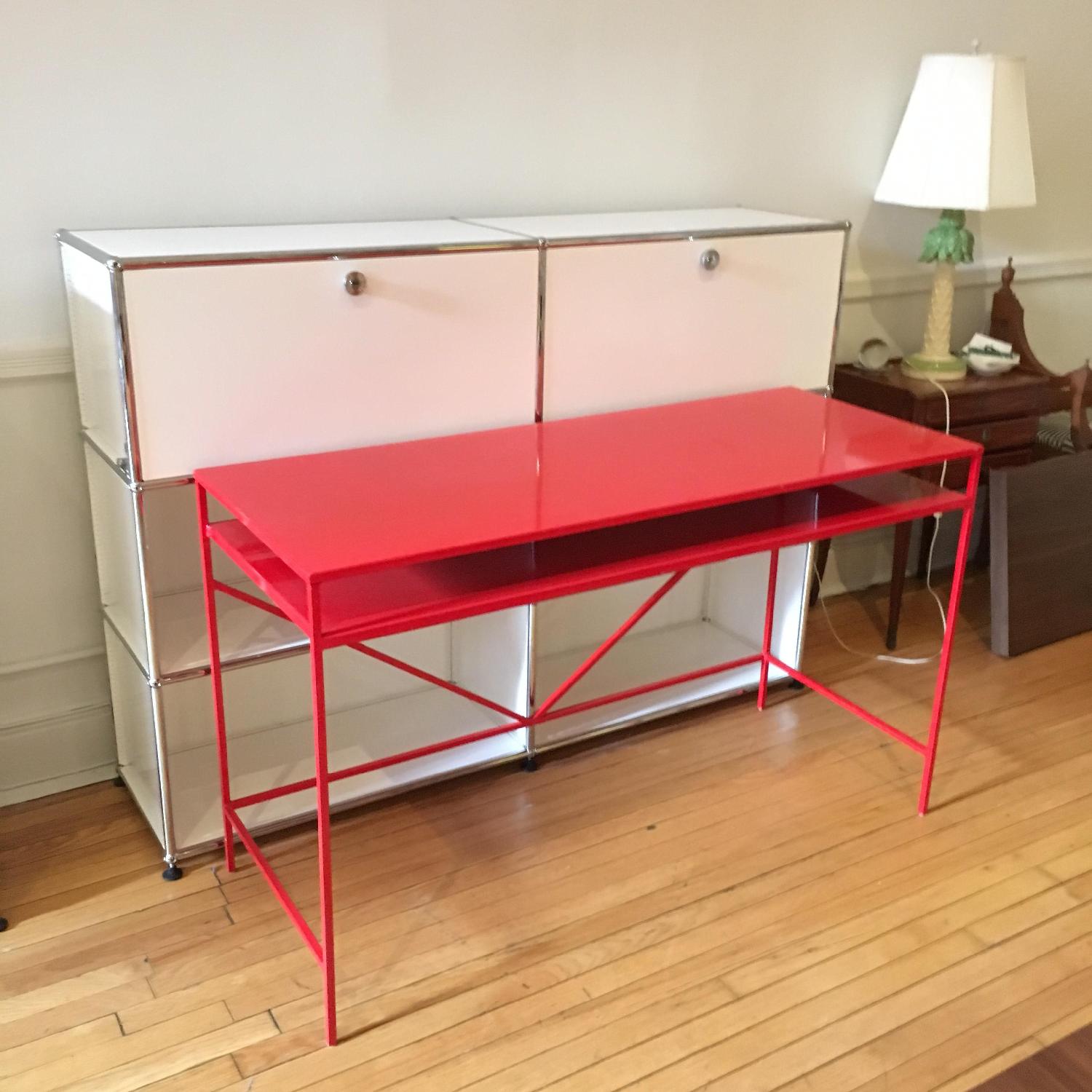 Room & Board Slim Desk in Red - AptDeco