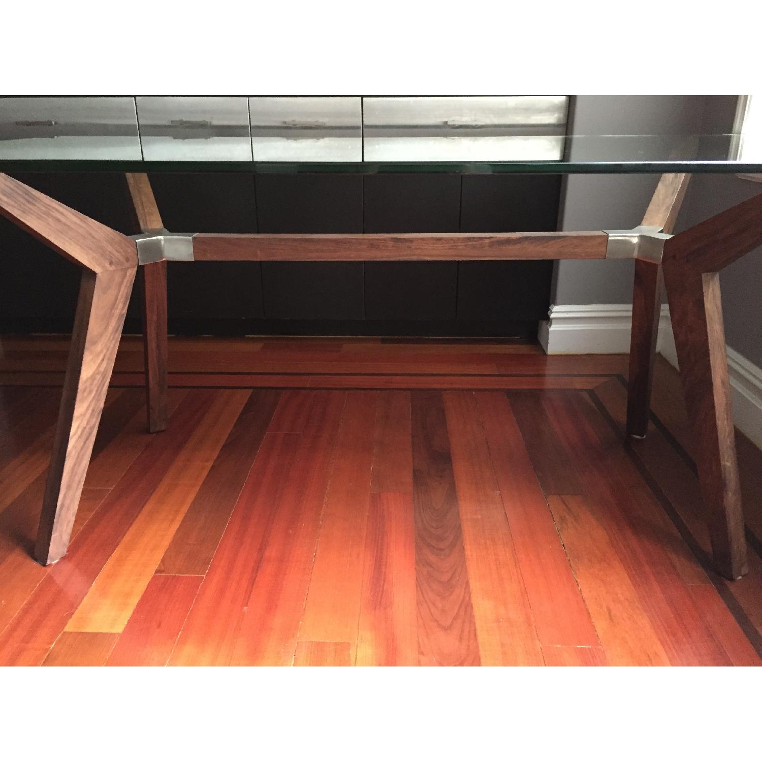 Crate & Barrel Strut Shesham Work Table - AptDeco