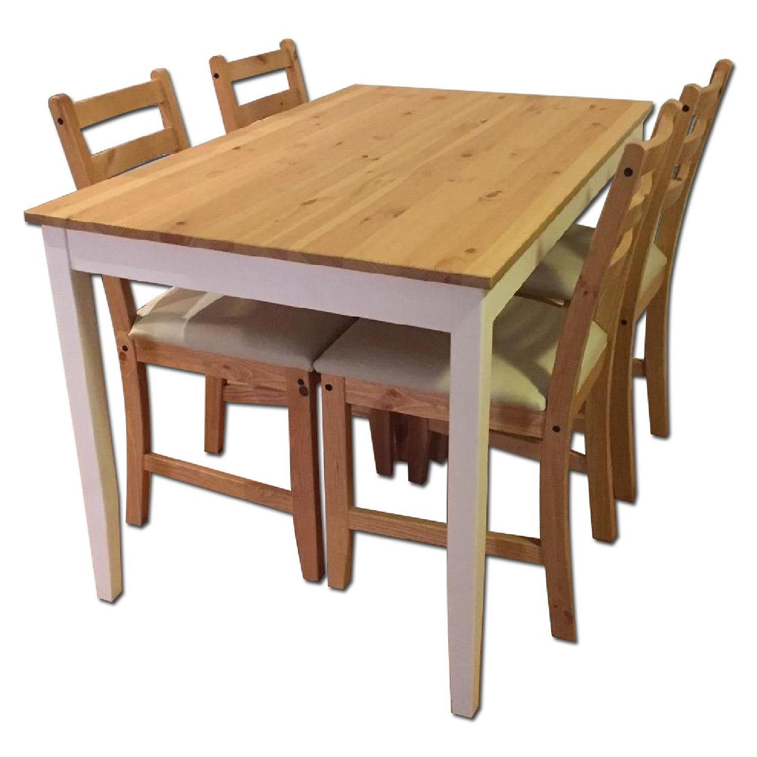 Ikea Lerhamn 5 Piece Dining Set - AptDeco