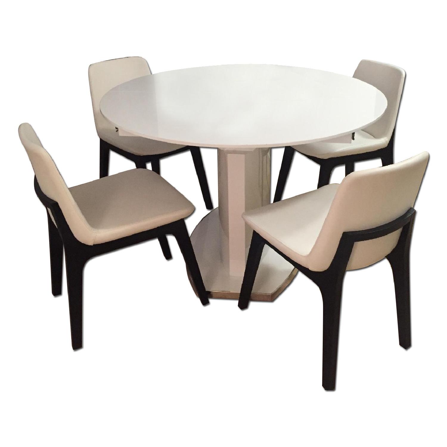 Modani All Modern Table w/ 4 Chairs - AptDeco