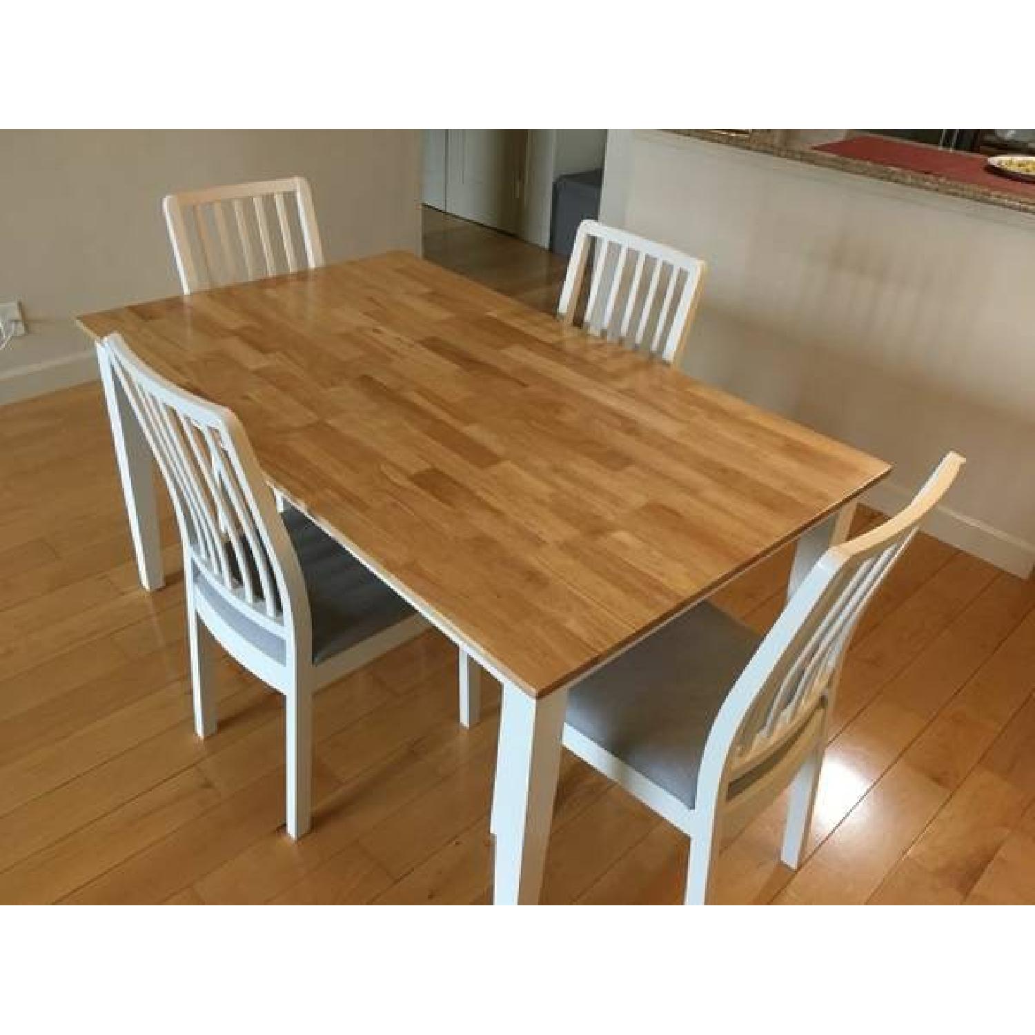 Simple Living Shaker Dining Table w/ 4 Ikea Ekedalen Chairs - AptDeco