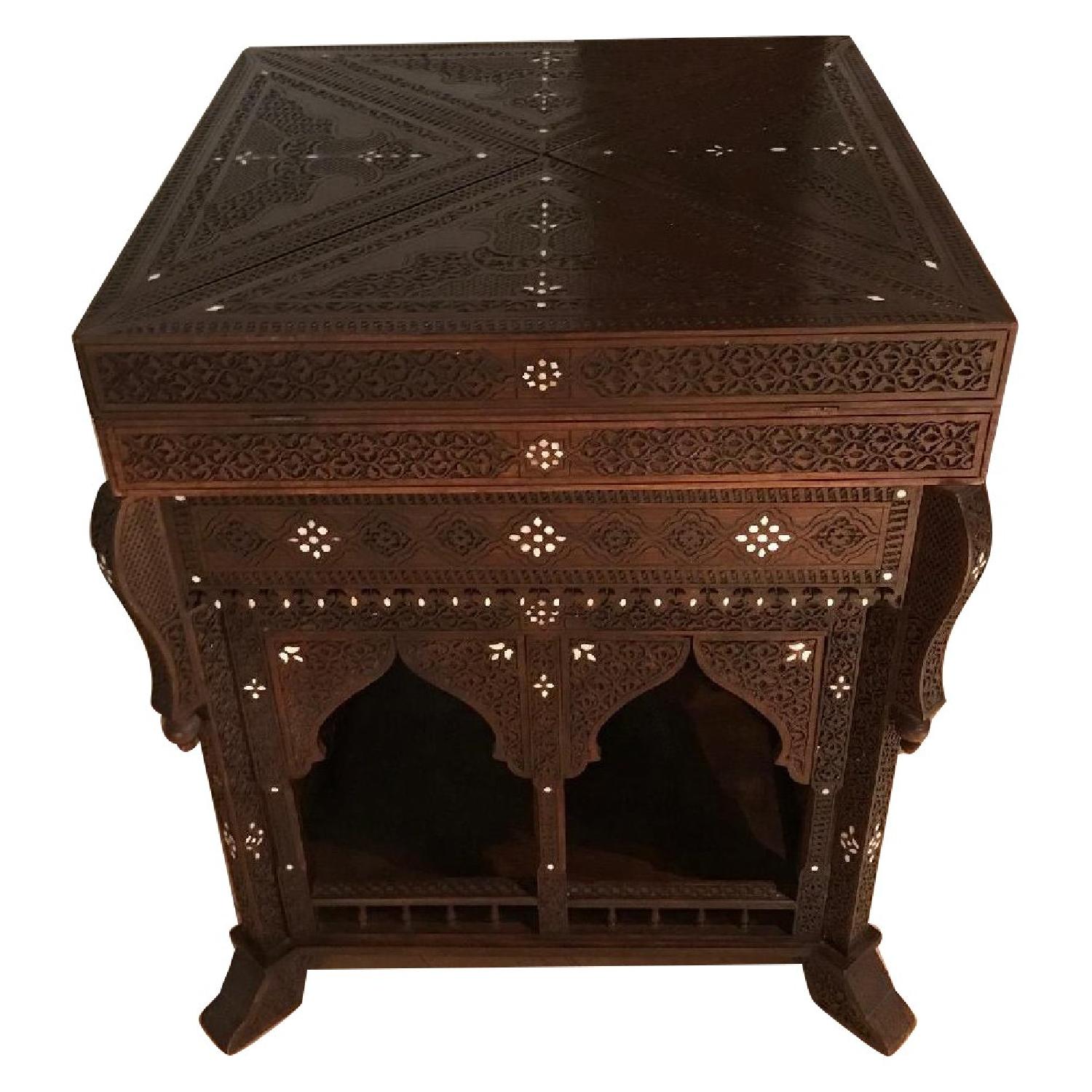 Vintage Moroccan Game Table - AptDeco