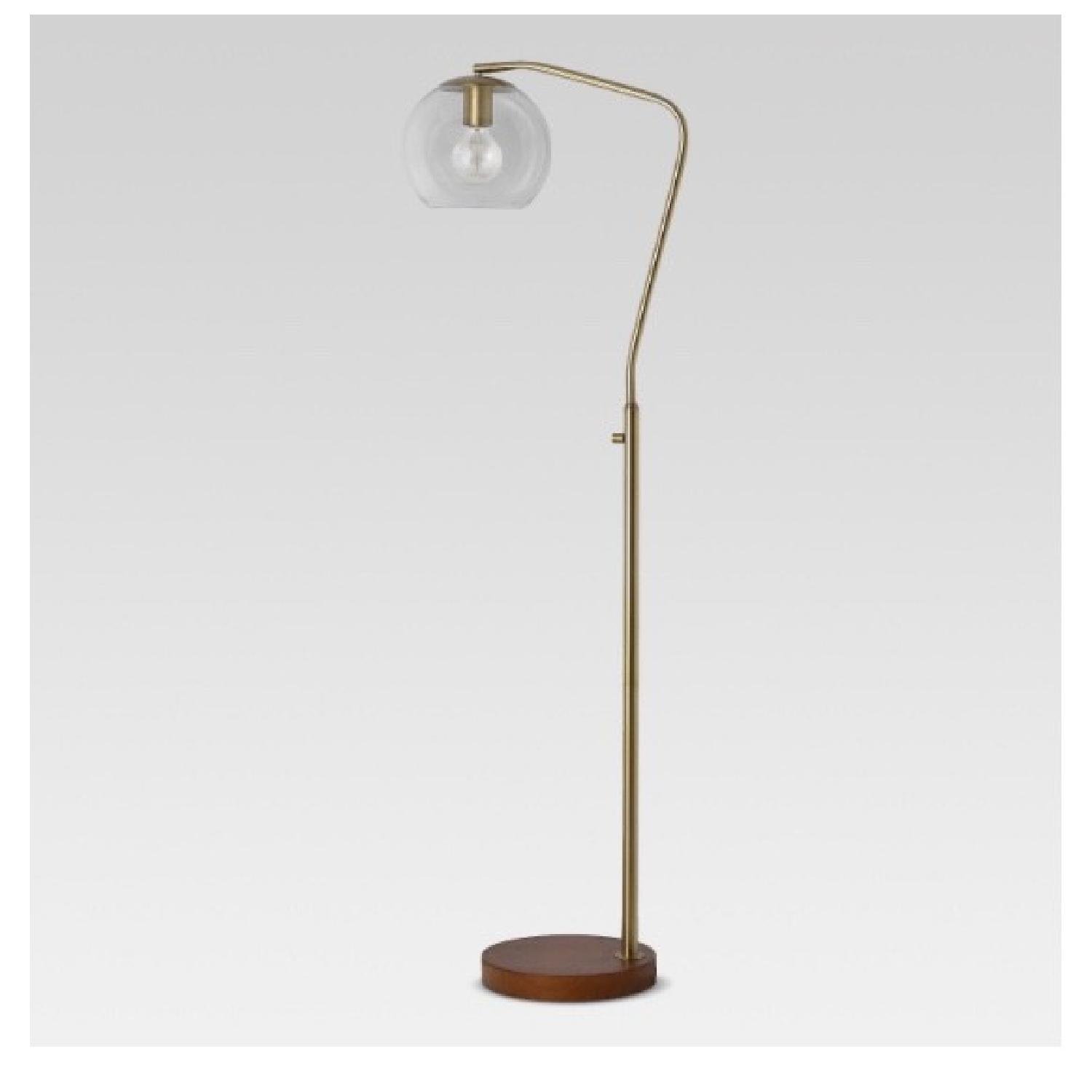 Target Brass Glass Globe Floor Lamp - AptDeco