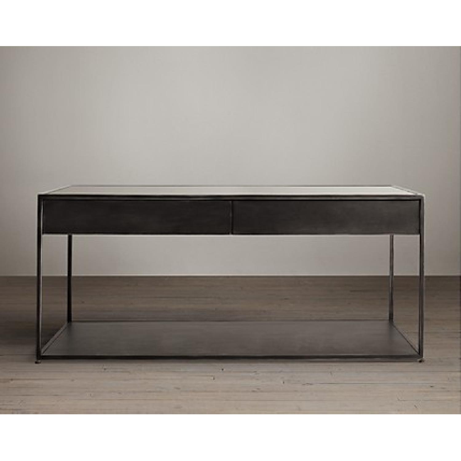 Restoration Hardware Gramercy Mirrored Console Table - AptDeco