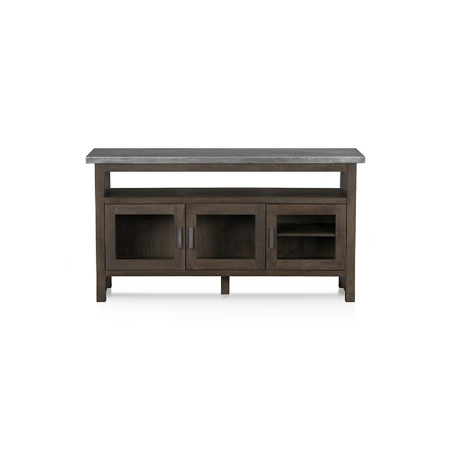 Crate & Barrel Galvin Metal Top Sideboard - AptDeco