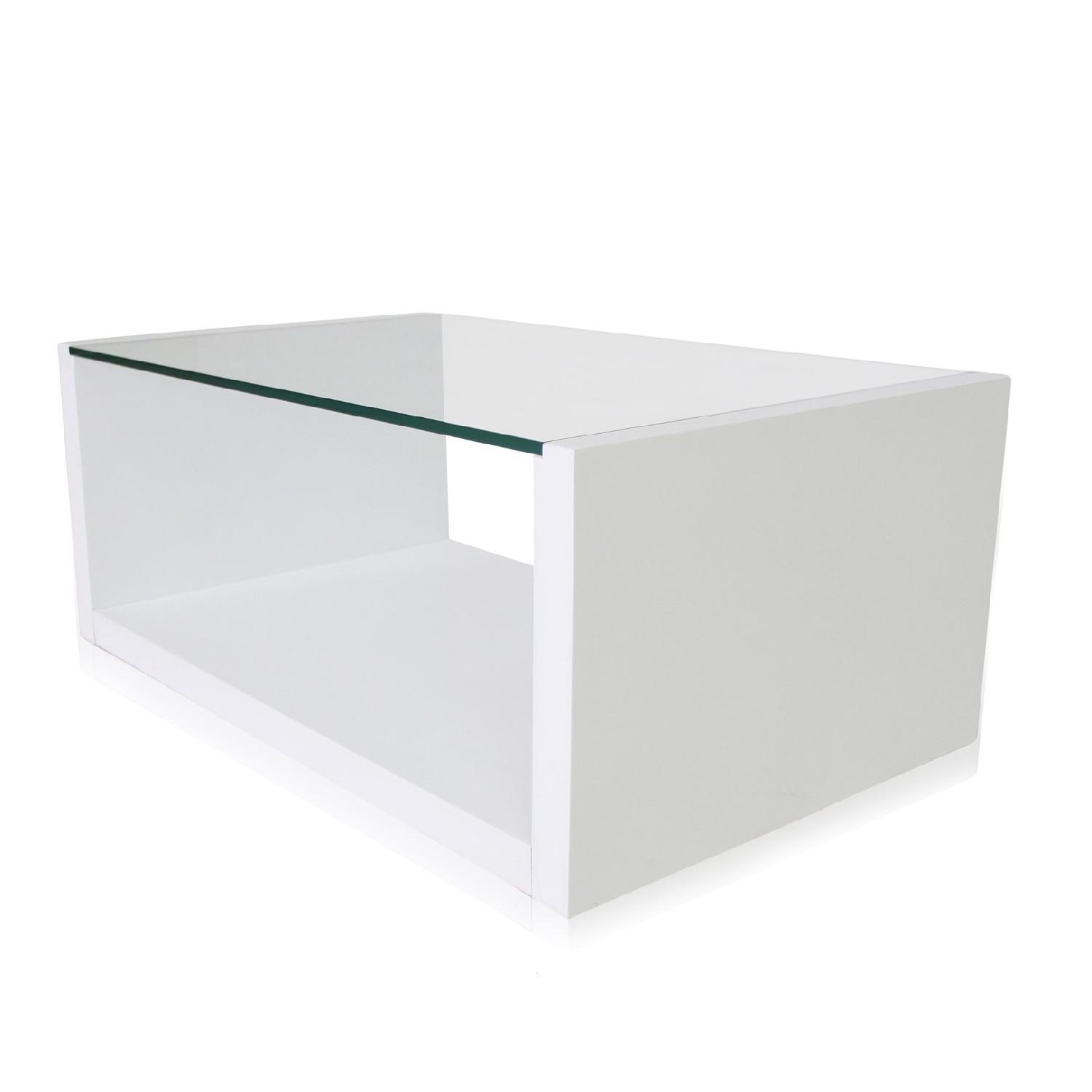 Modani Flavia White Coffee Table - AptDeco