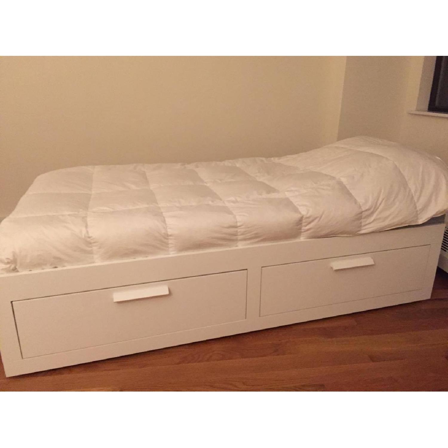 Ikea Twin Bed w/ 2 Drawers - AptDeco