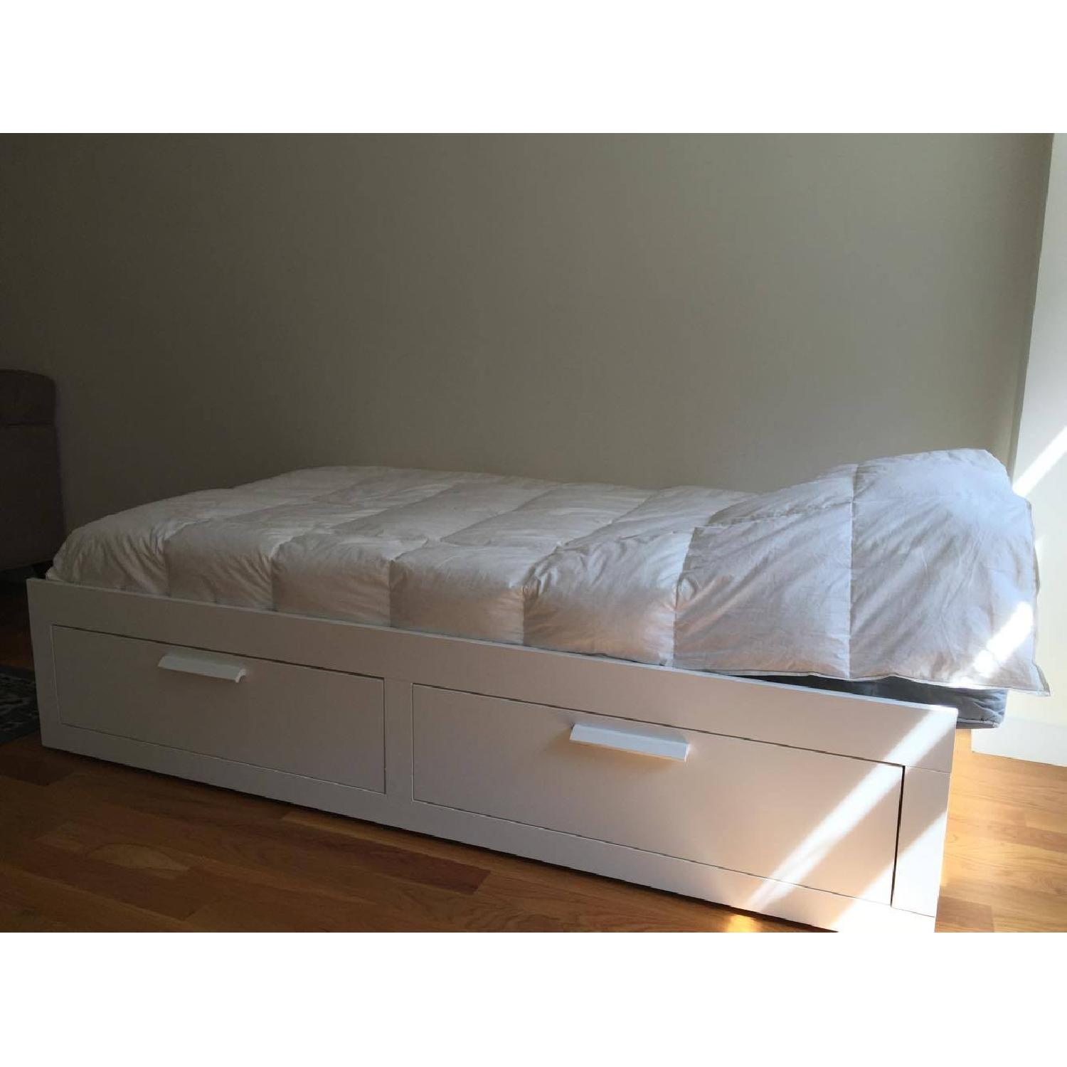 Ikea Twin Bed w/ 2 Drawers - AptDeco