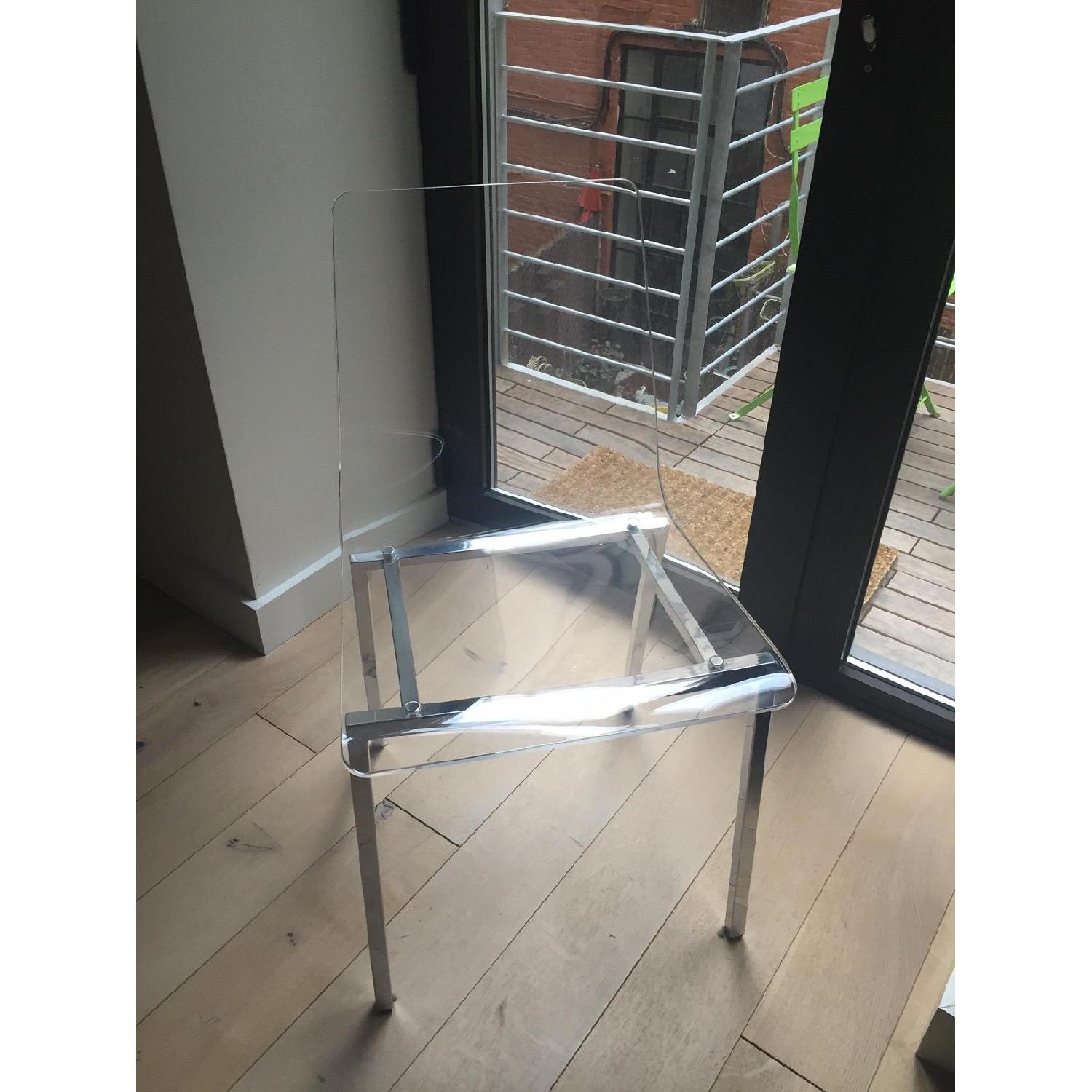 CB2 Vapor Acrylic Chairs - AptDeco