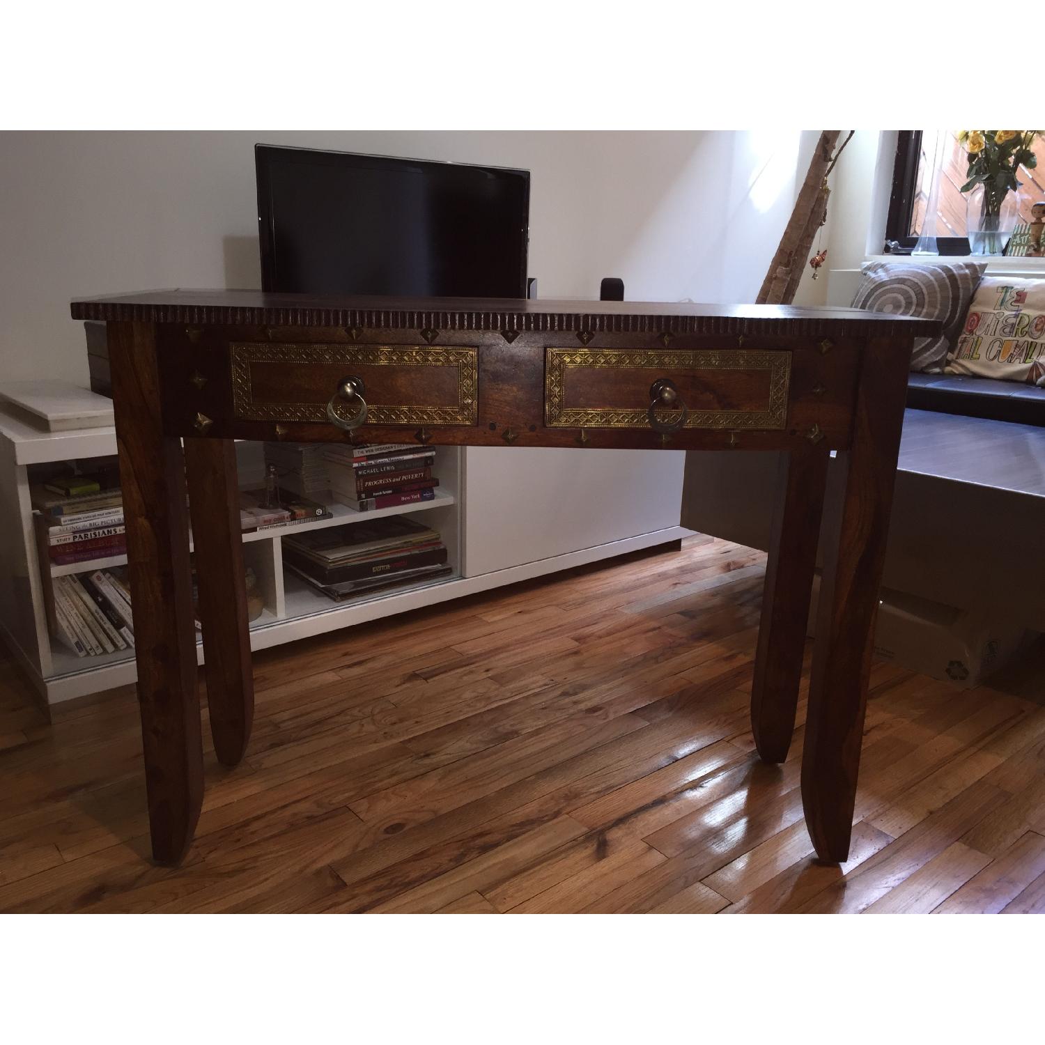 Pier 1 Vintage Heera Indian Handcrafted Console Table - AptDeco