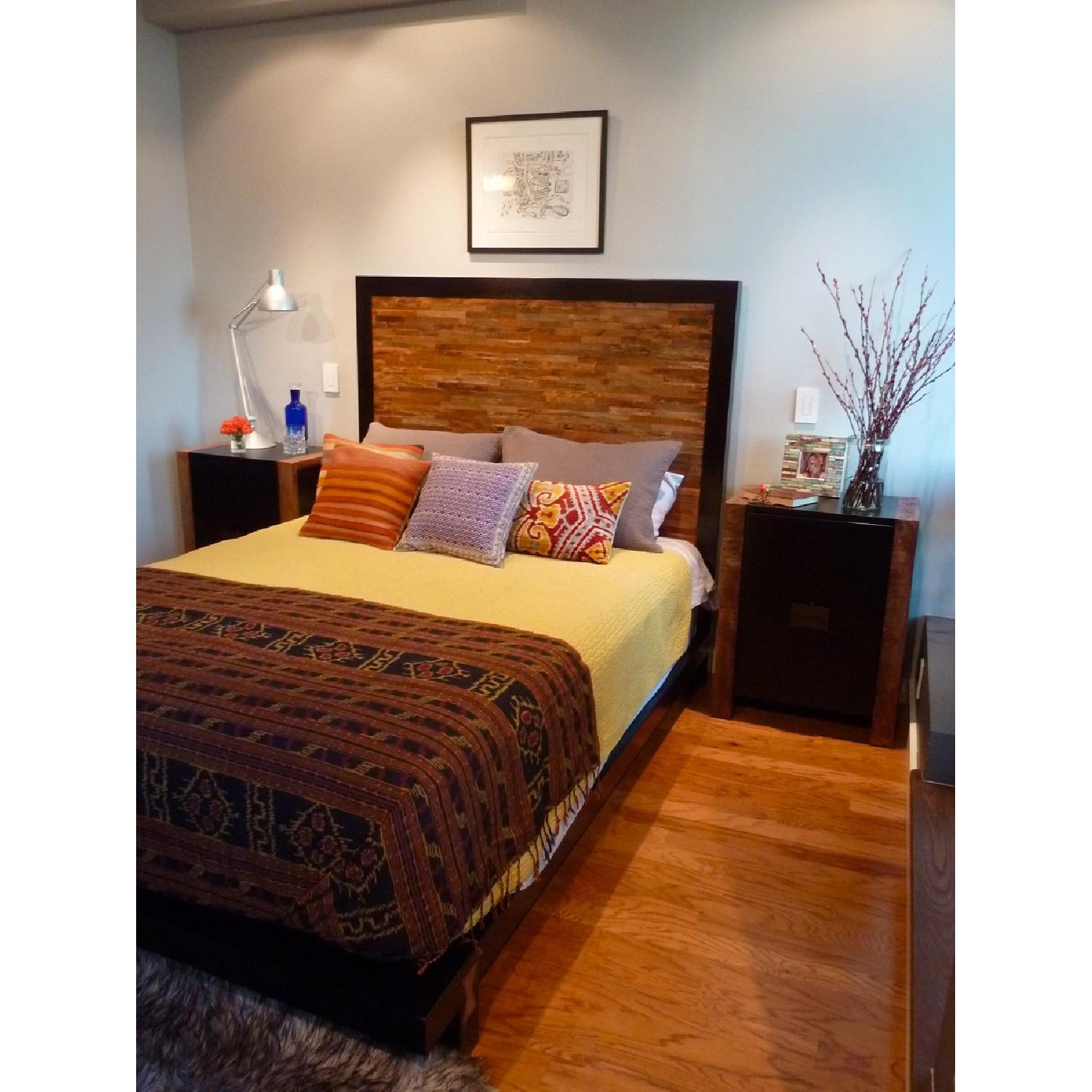 Environment Furniture Santomer High Headboard Queen Bed - AptDeco