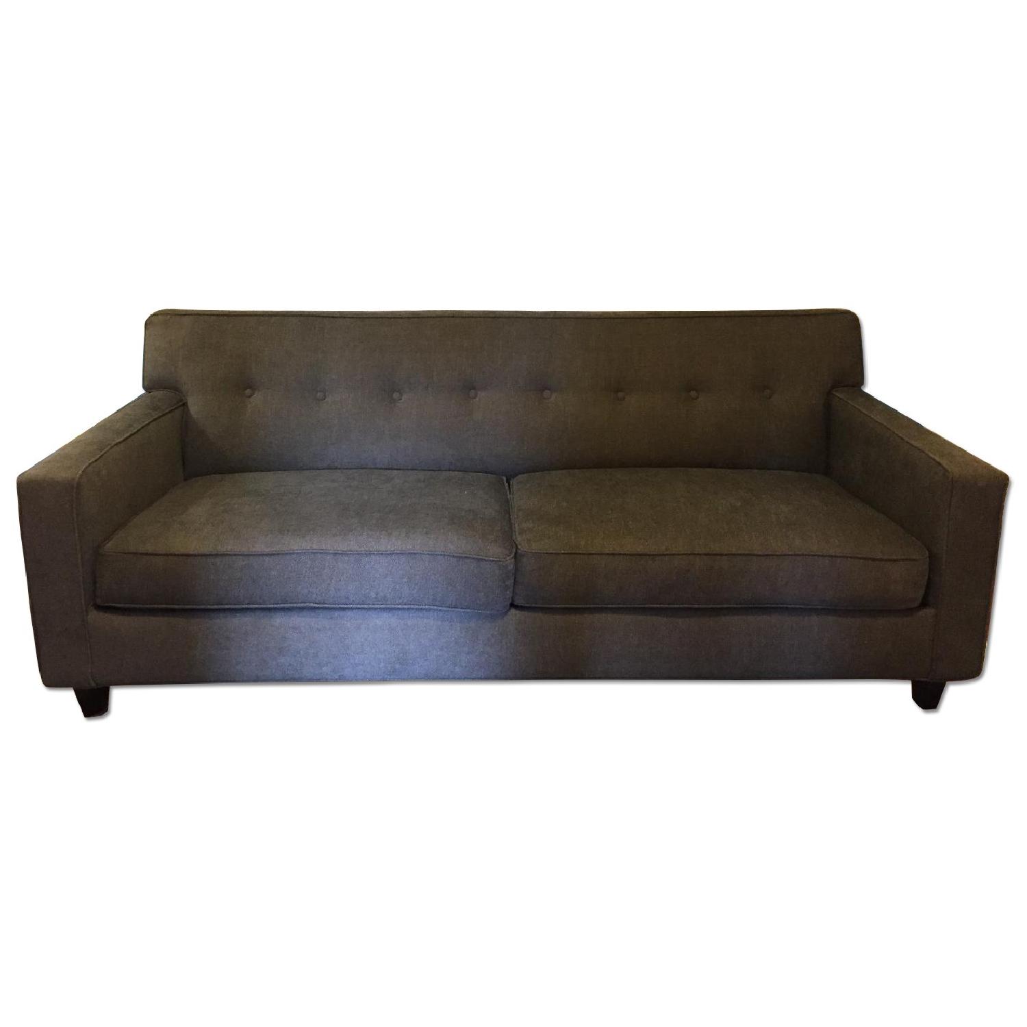 Rowe Furniture Mid-Century Modern Queen Sleeper Sofa in Grey - AptDeco