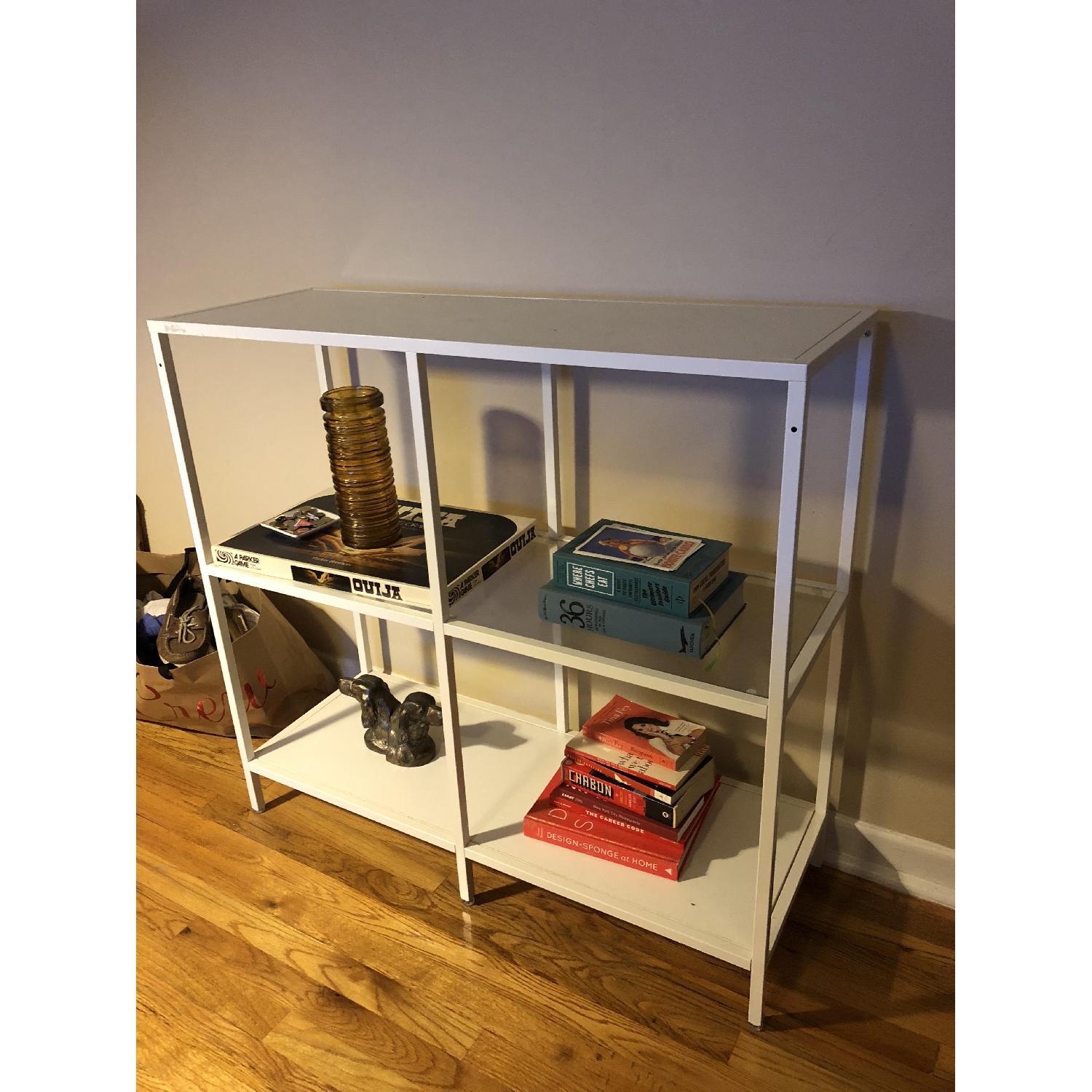 Ikea Vittsjo Metal & Glass Shelving Unit - AptDeco