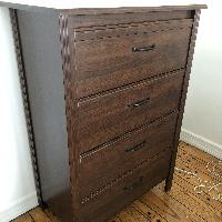 Ikea Brusali 4 Drawer Dresser in Medium Brown AptDeco