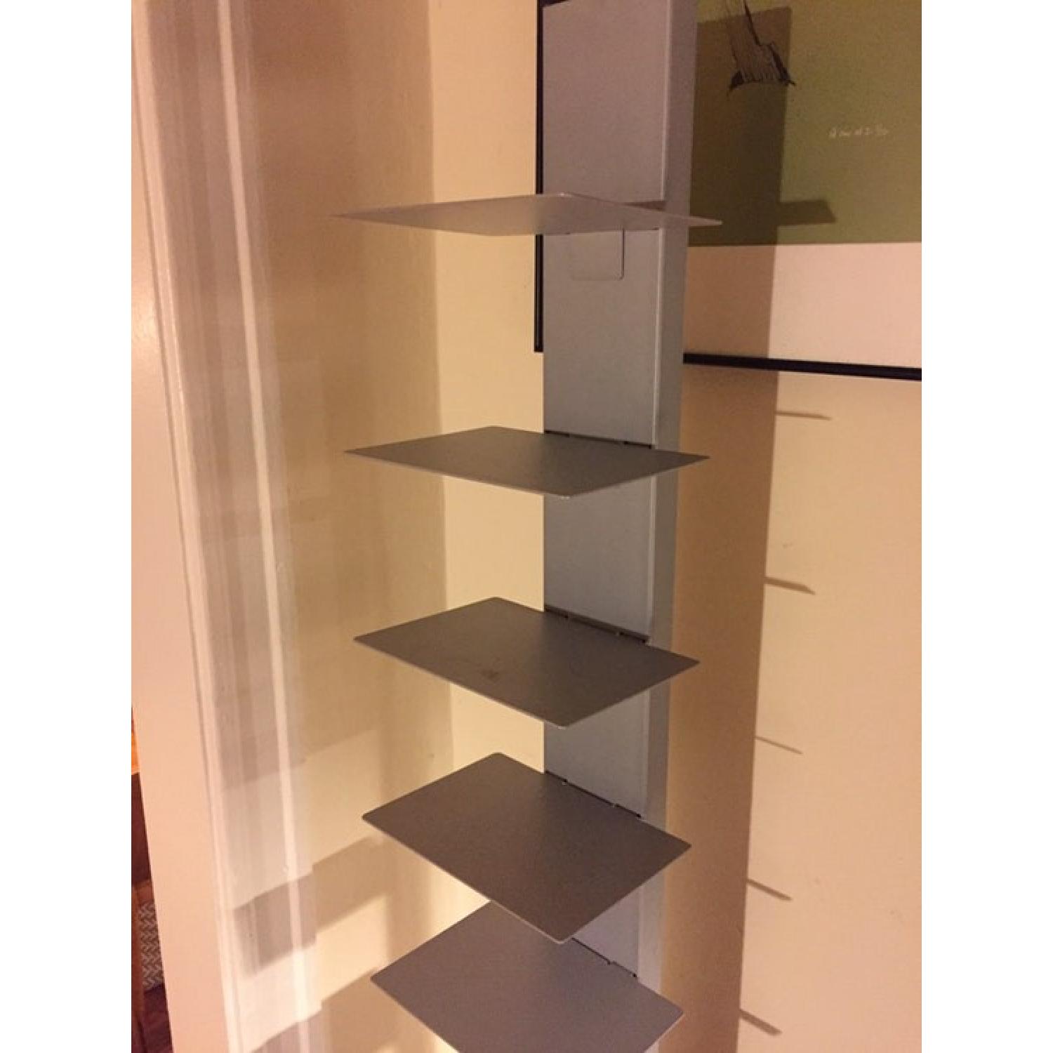 CB2 Array Silver Bookcases - AptDeco