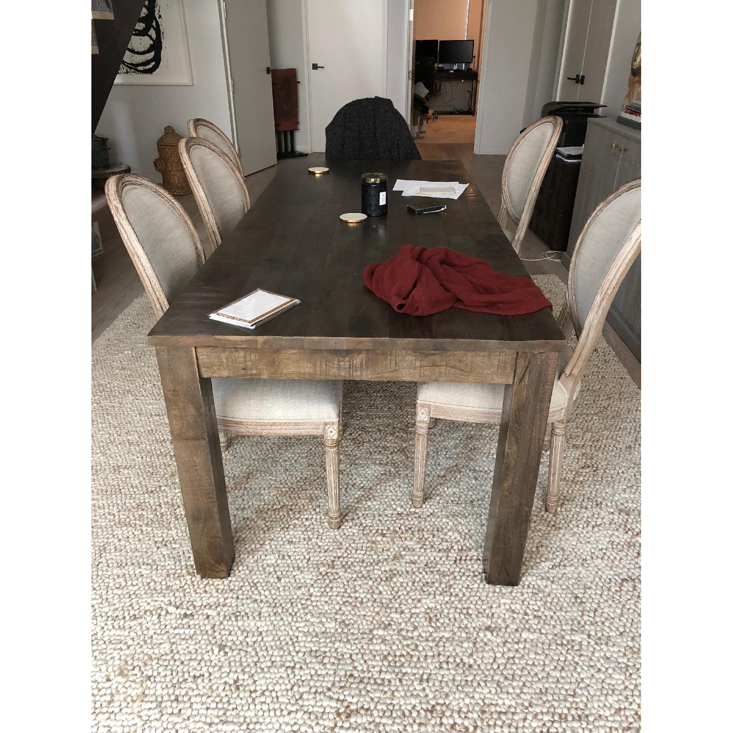Pier 1 Parsons Collection Gray Wash Dining Table - AptDeco