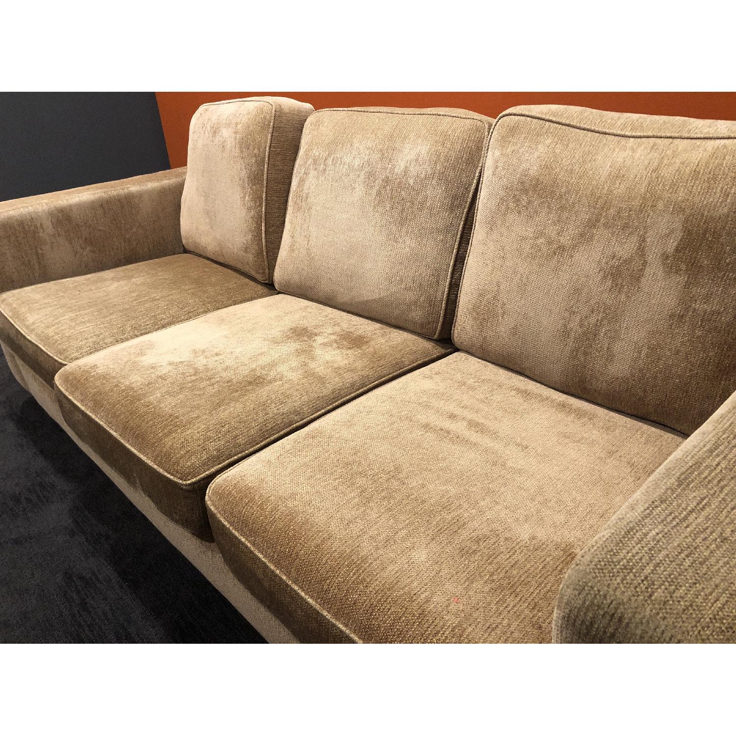 Custom Chenille Tan Sofa - AptDeco