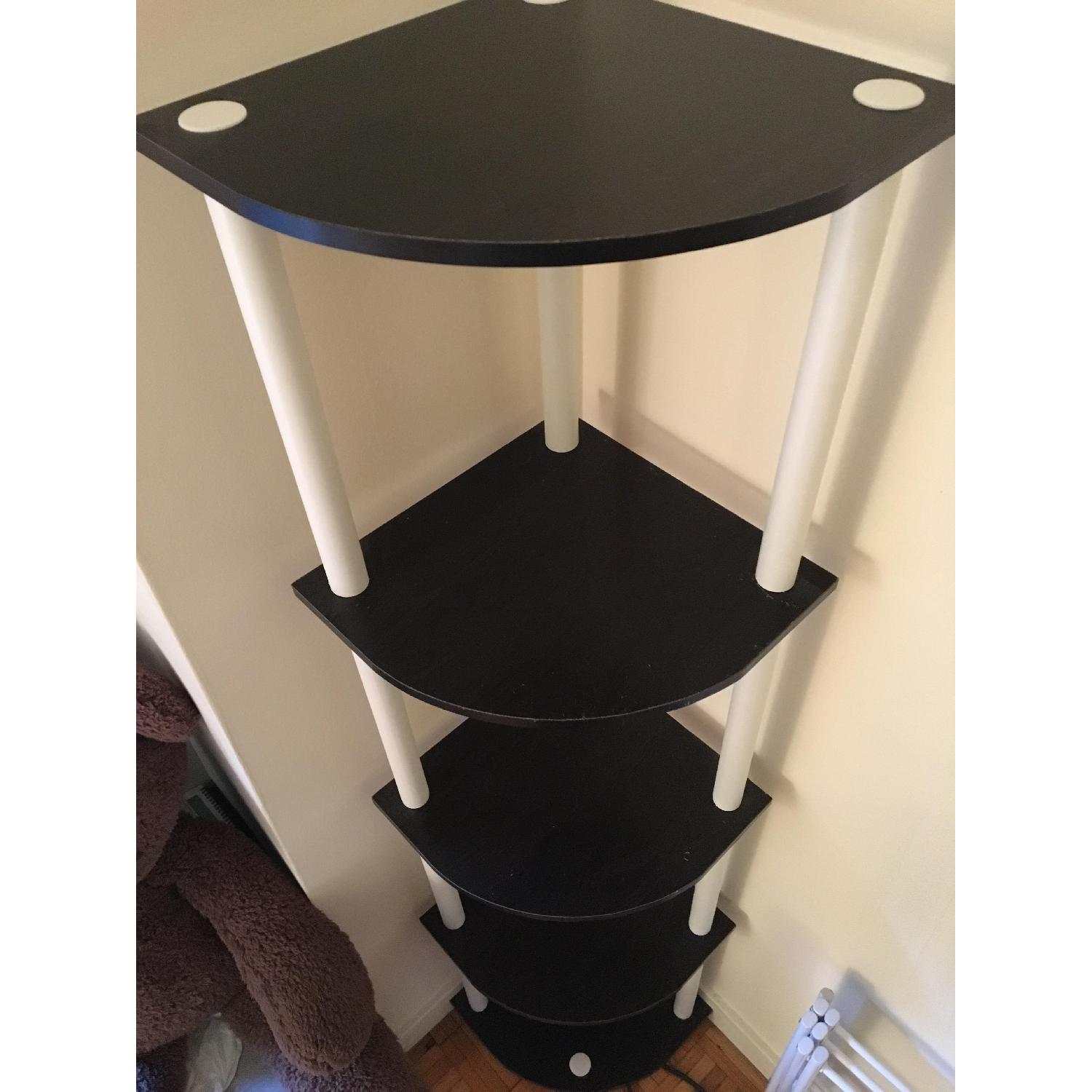 Black Corner Shelving Unit - AptDeco