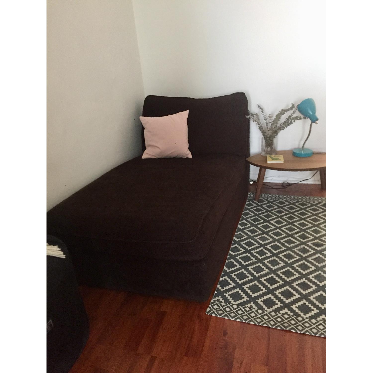 Ikea Kivik Chaise Lounge in Dark Brown - AptDeco