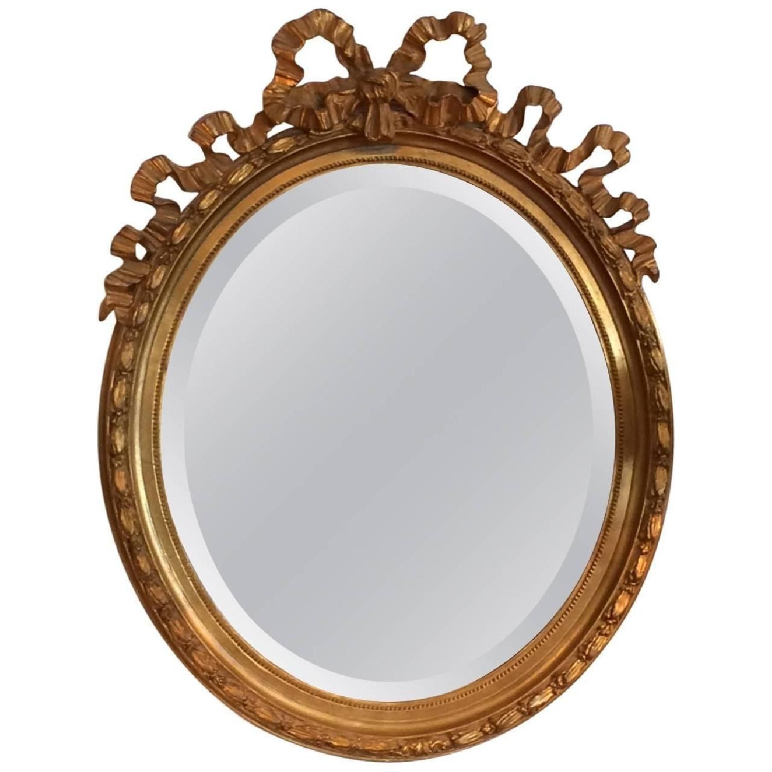Carvers Guild Bow Oval Mirror - AptDeco