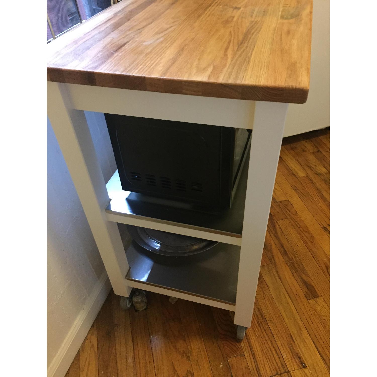 Ikea Stenstorp White Kitchen Island - AptDeco