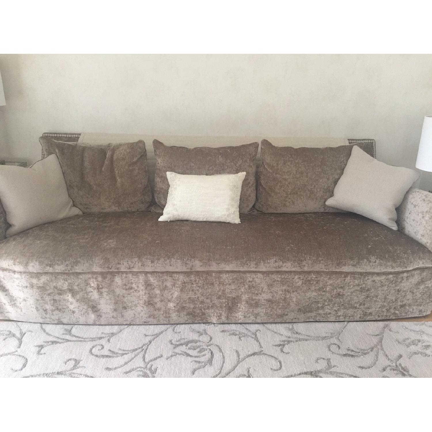 Microsuede Sofa - AptDeco