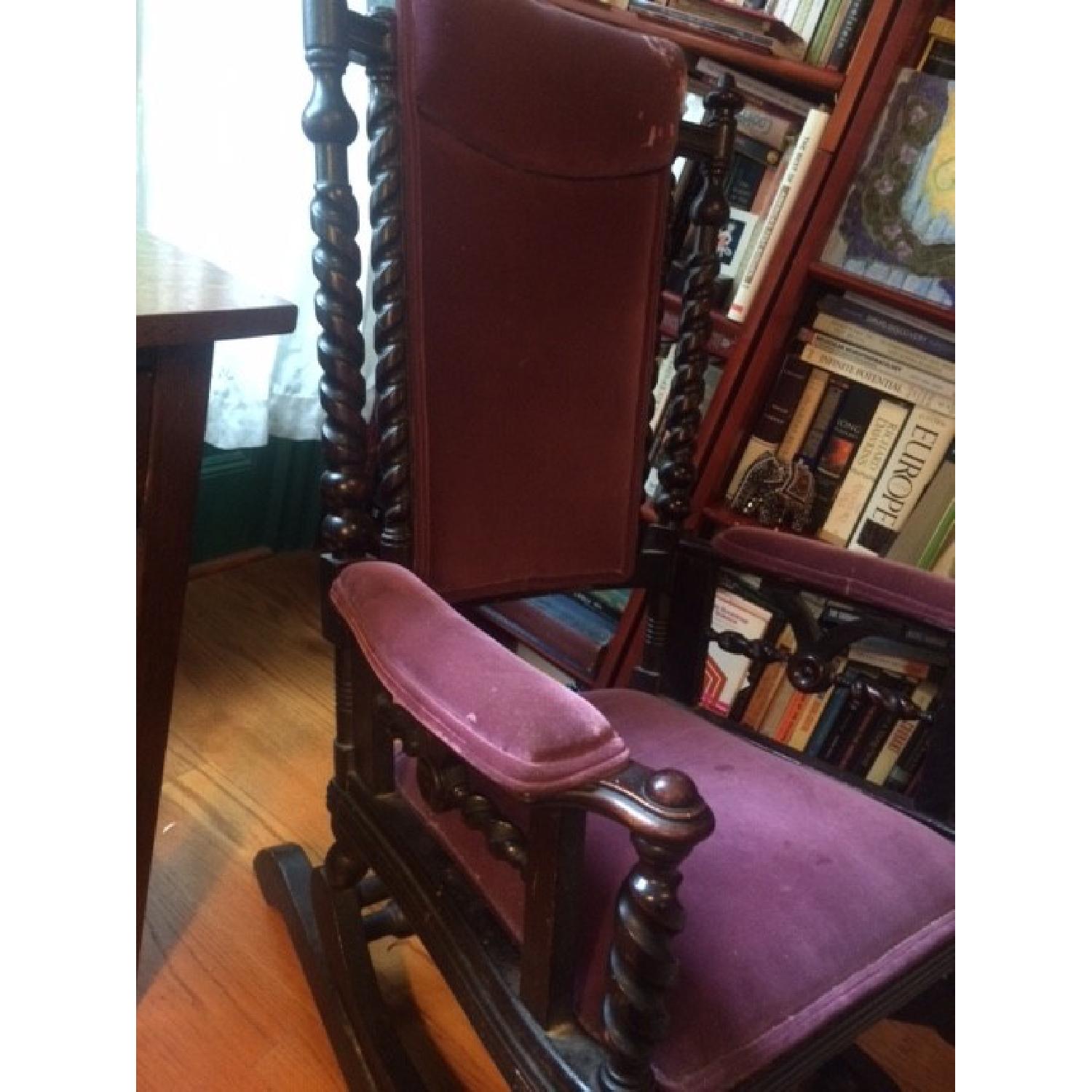 Antique Victorian Platform Rocking Chair - AptDeco