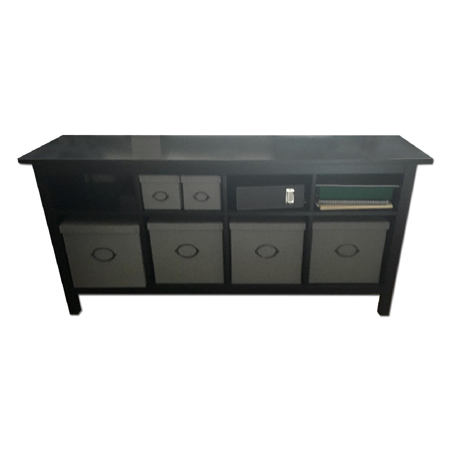 Ikea Hemnes Sofa Table w/ Storage Cubbies - AptDeco