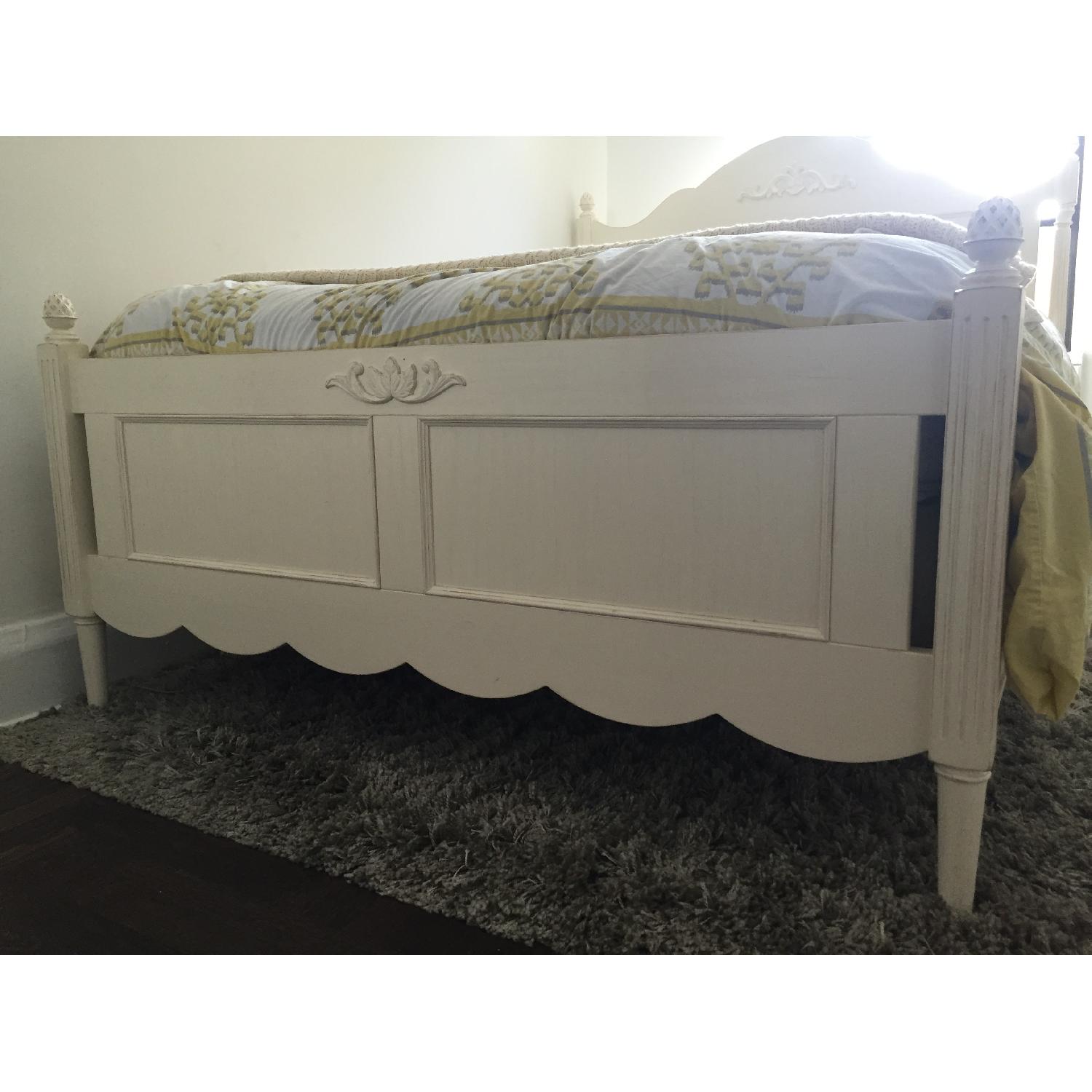 Antique Wood Custom Bed Frame - AptDeco