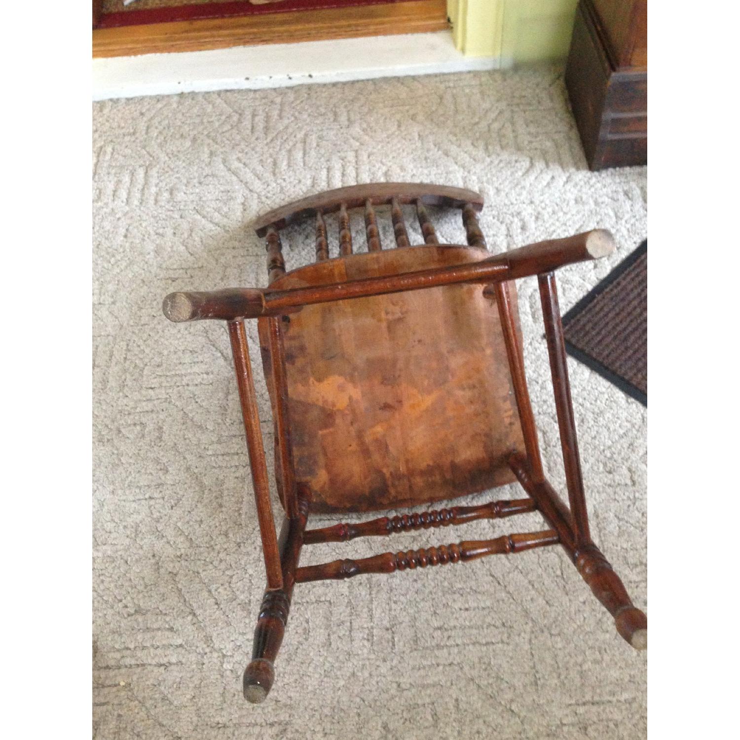 Antique Wood Chairs With Spool Details and Carving - Set of 4 - AptDeco