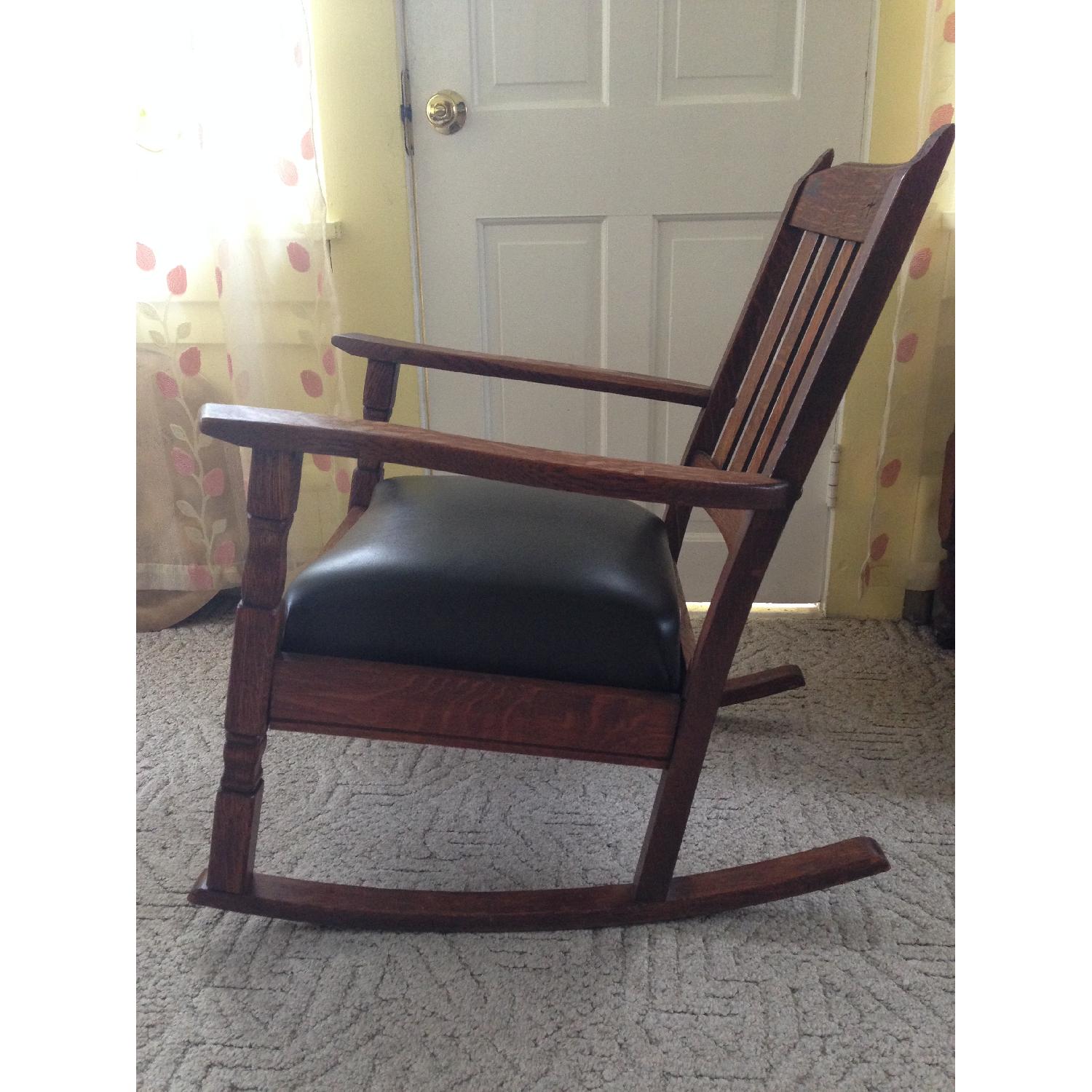 Antique Craftsman Style Rocking Chair - AptDeco