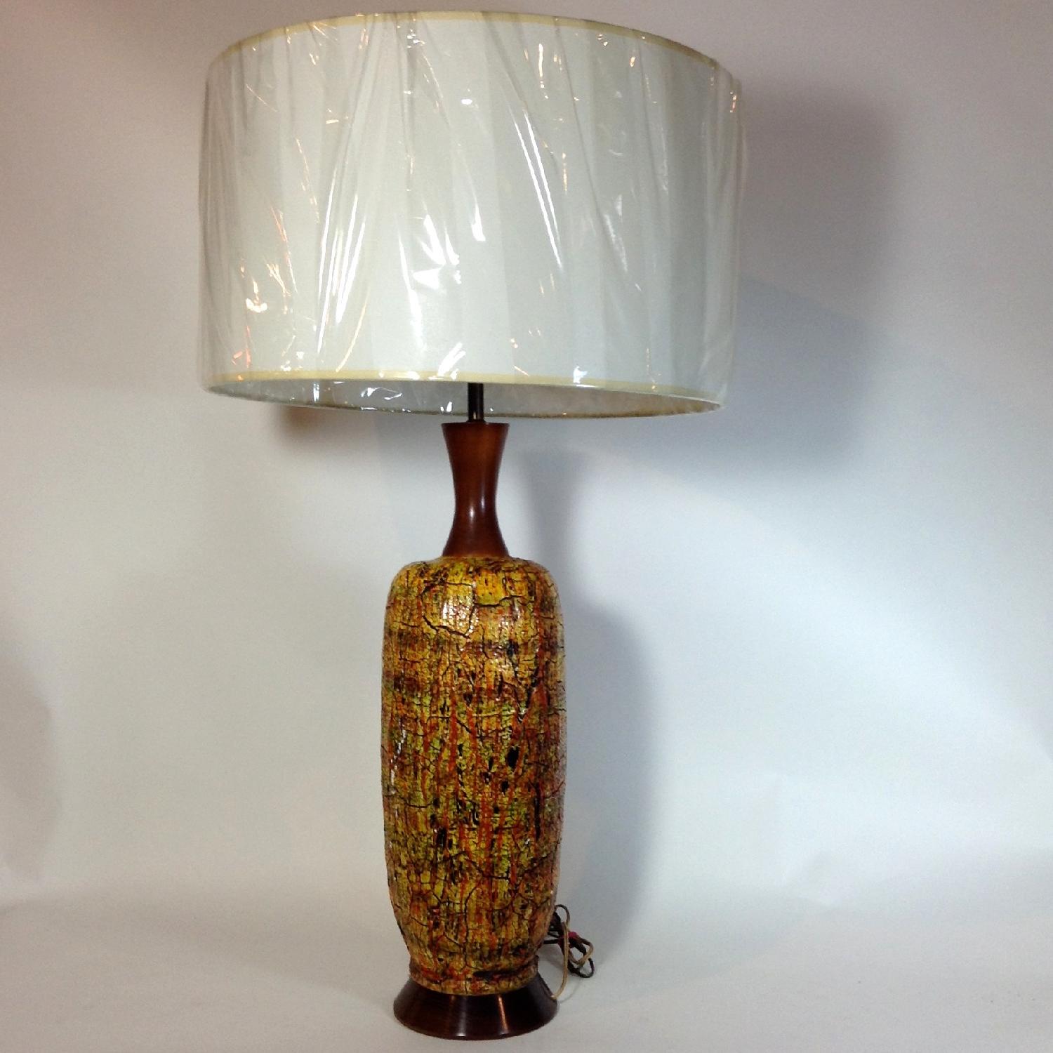 Vintage Splatter Lamp w/ Drum Shade - AptDeco