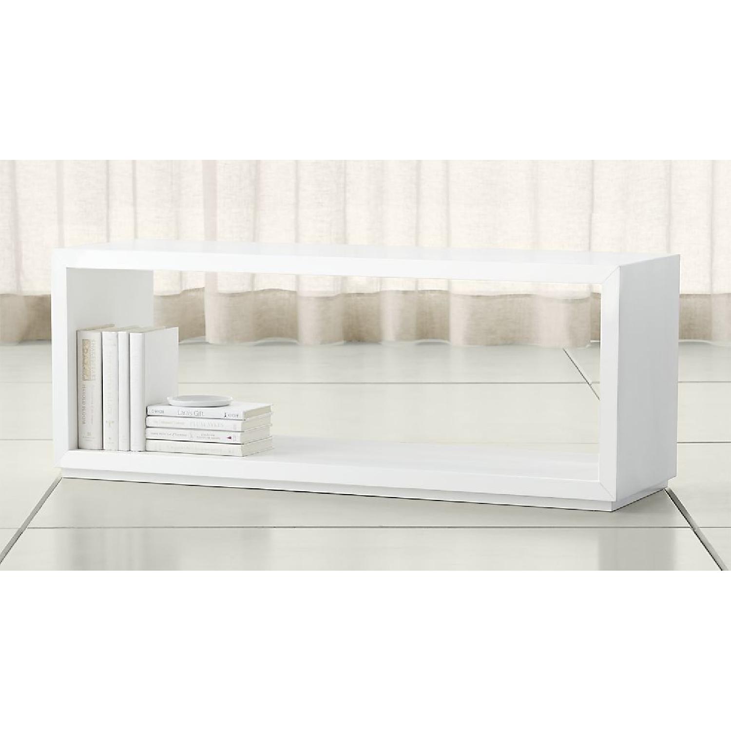 Crate & Barrel Aspect White Modular Open Storage Unit - AptDeco