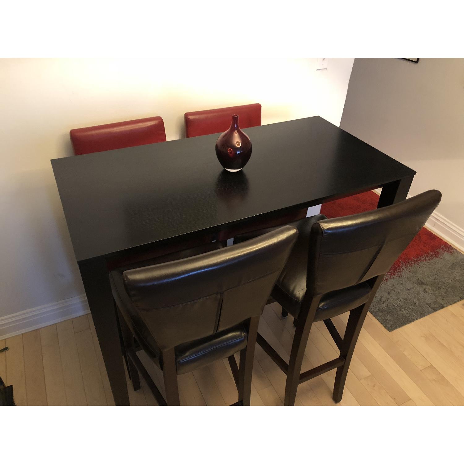 Crate & Barrel Espresso Triad High Dining Table - AptDeco