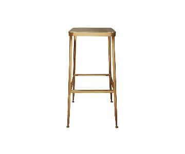 CB2 Flint Gold Bar Stools - AptDeco