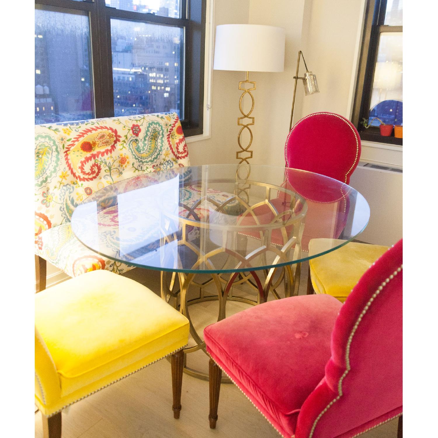 Bernhardt Furniture Salon Dining Table w/ Glass Top - AptDeco