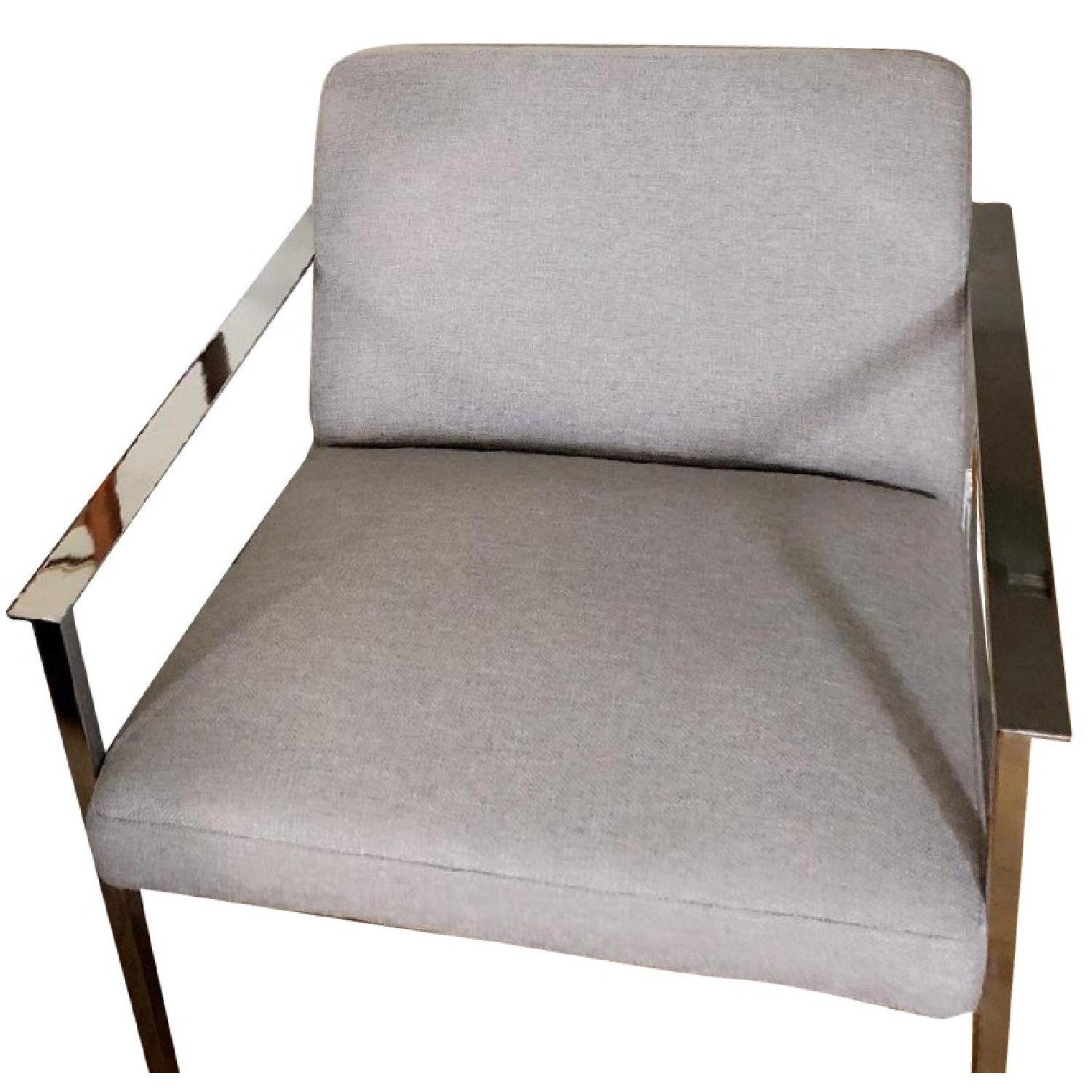 CB2 Cue Grey Lounge Chair - AptDeco