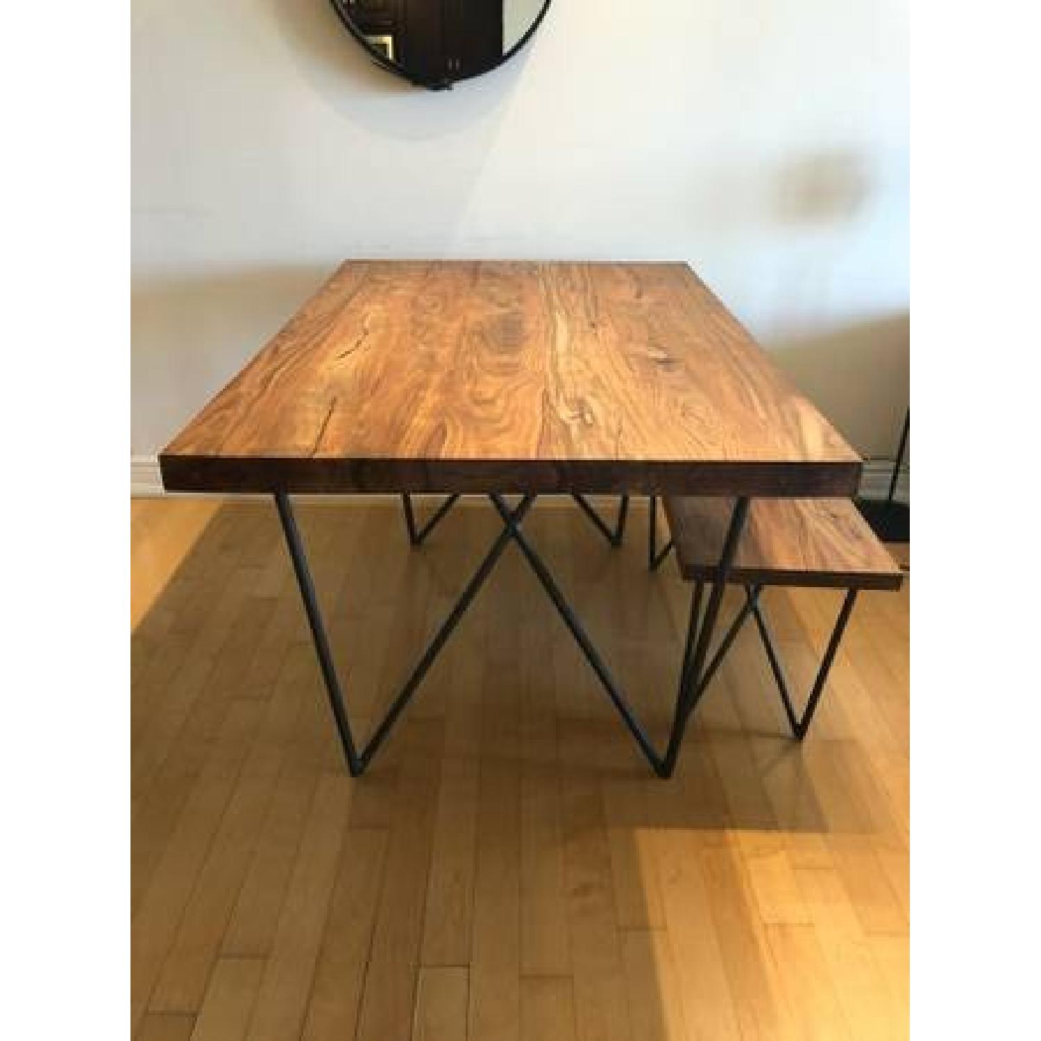 CB2 Dylan Dining Table w/ 1 Bench - AptDeco