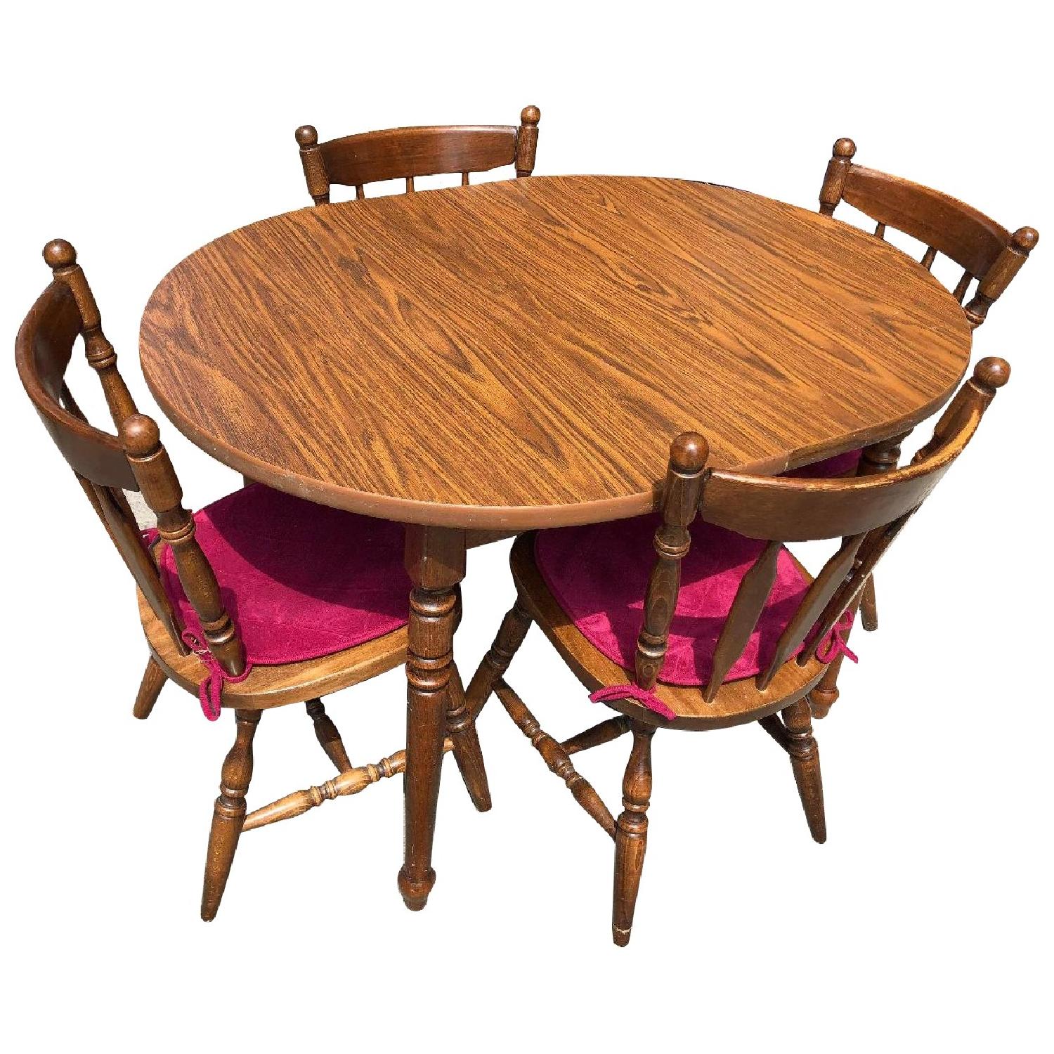 Vintage 1980s Table w/ 4 Chairs - AptDeco