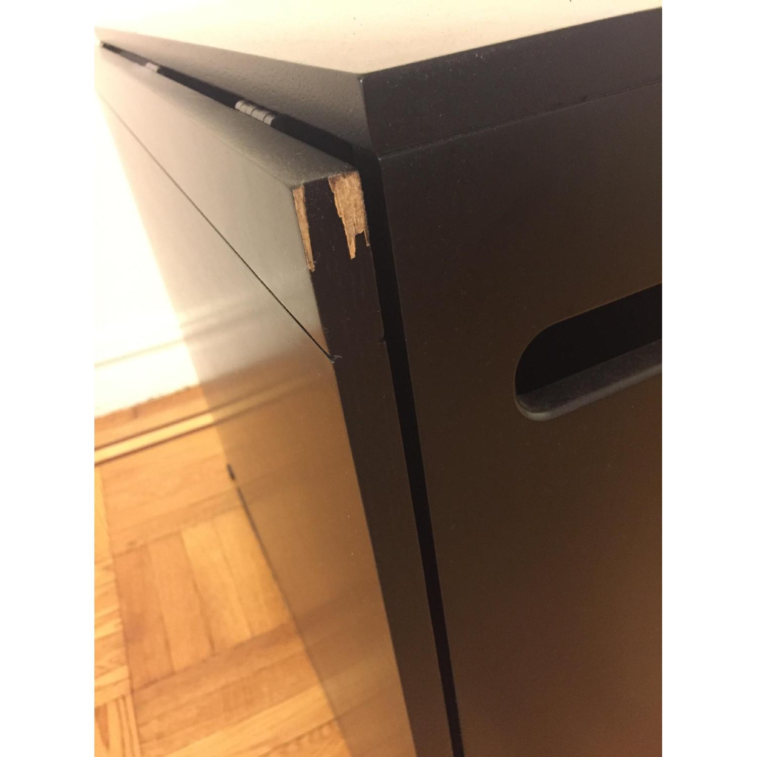 Crate & Barrel Span Wood Gateleg Dining Table - AptDeco