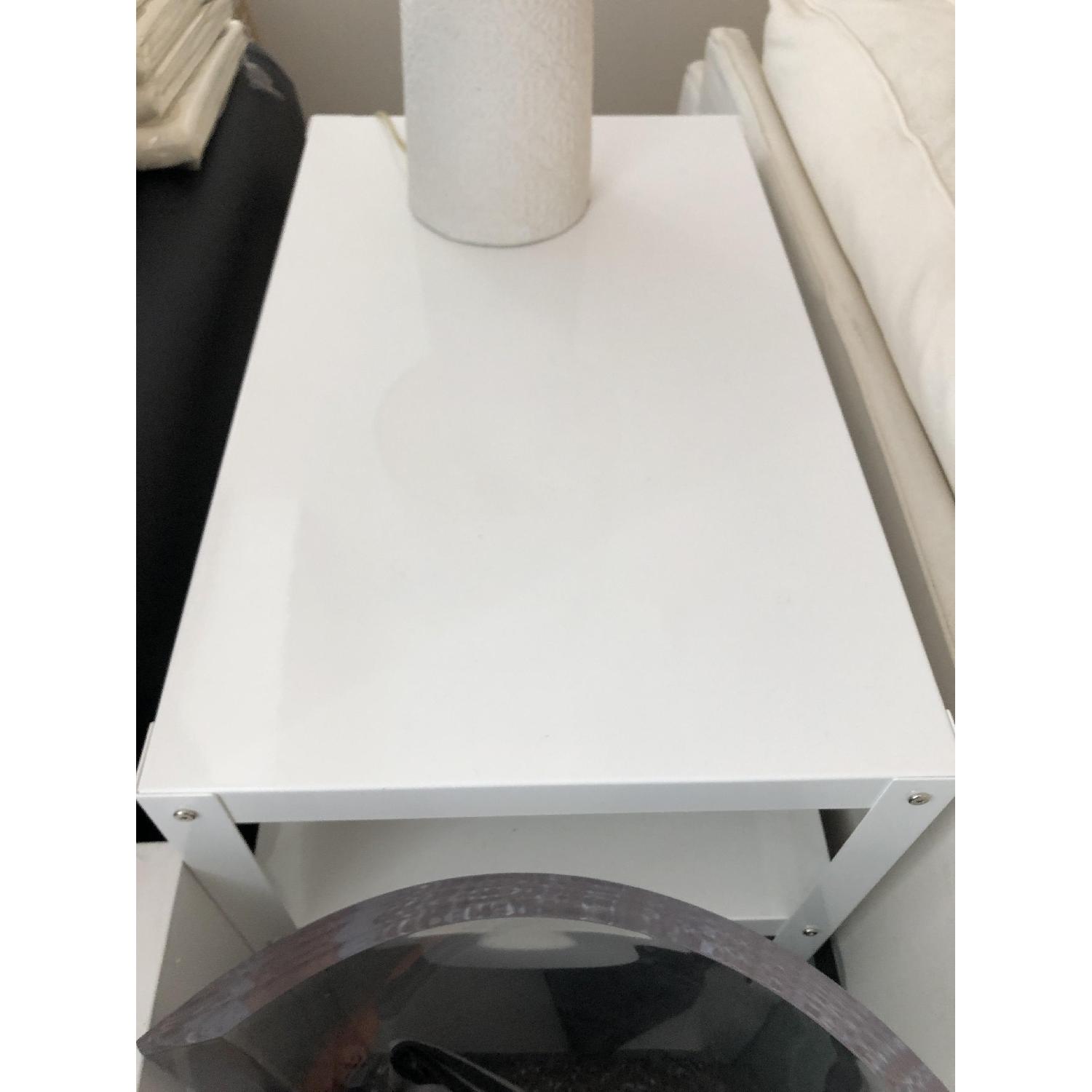 CB2 Go-Cart Rolling Cart in White - AptDeco